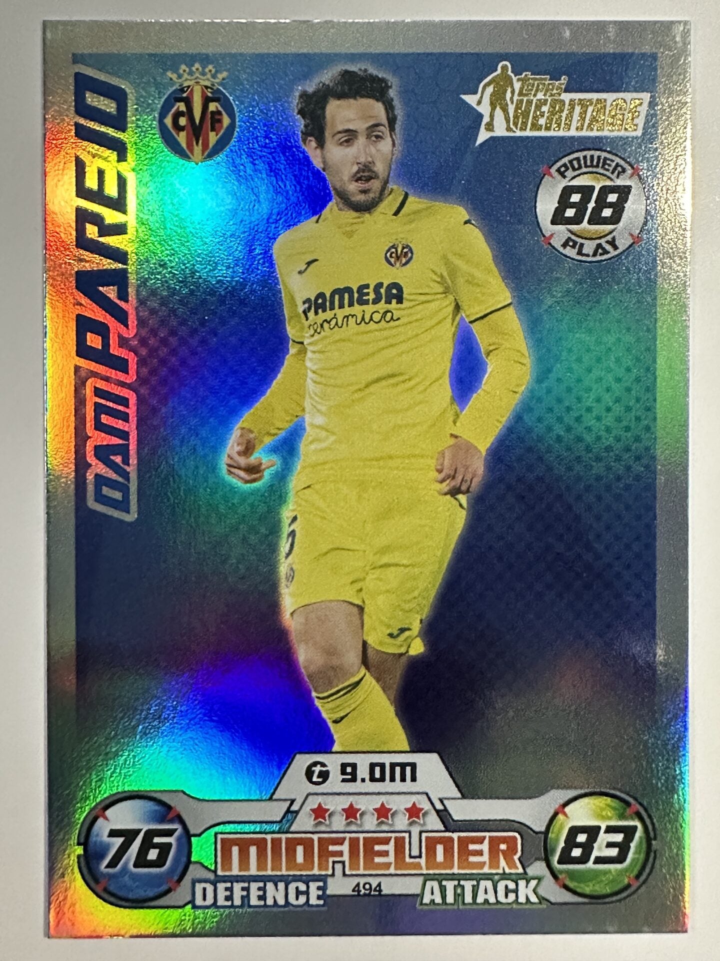 494 Dani Parejo Heritage (Villarreal) Topps Match Attax 2022/2023 Card ...