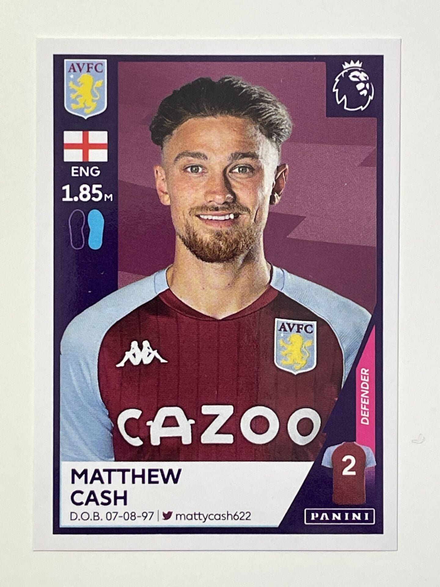 055 Matthew Cash (Aston Villa) Premier League 2021 Stickers – Solve ...