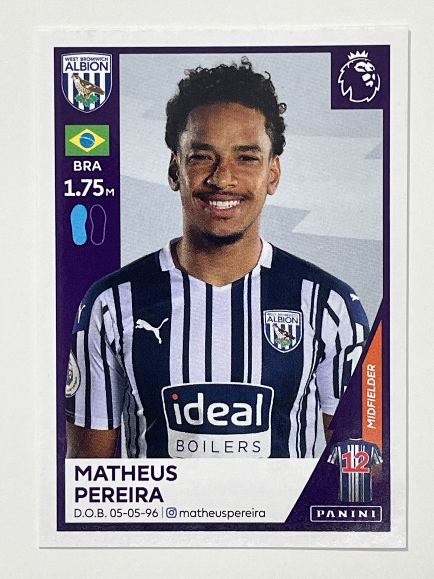 571 Matheus Pereira (West Brom) Premier League 2021 Stickers – Solve ...