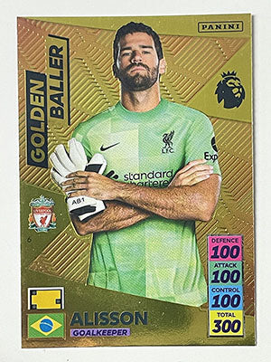 006 Alisson (Liverpool) Golden Baller Panini Adrenalyn XL – Solve ...