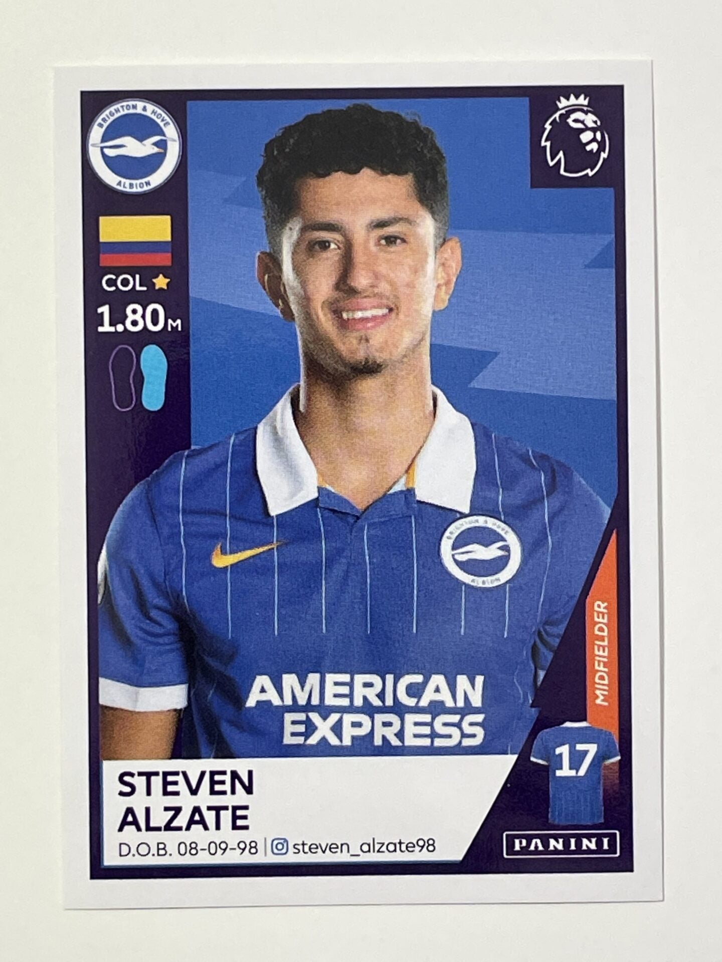 096 Steven Alzate (Brighton) Premier League 2021 Stickers – Solve ...