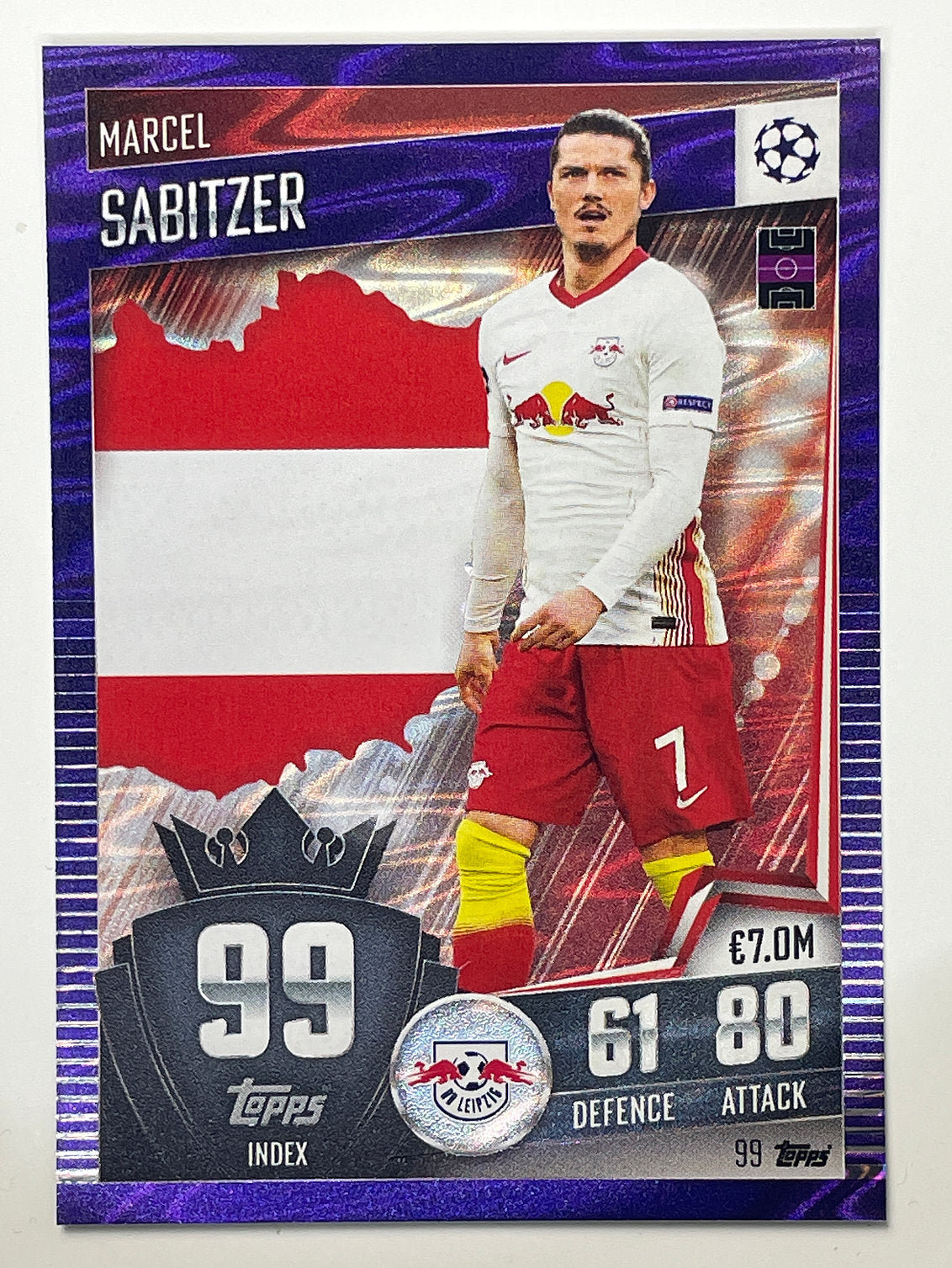 099 Marcel Sabitzer Purple Parallel (RB Leipzig) Match Attax 101 2021 ...