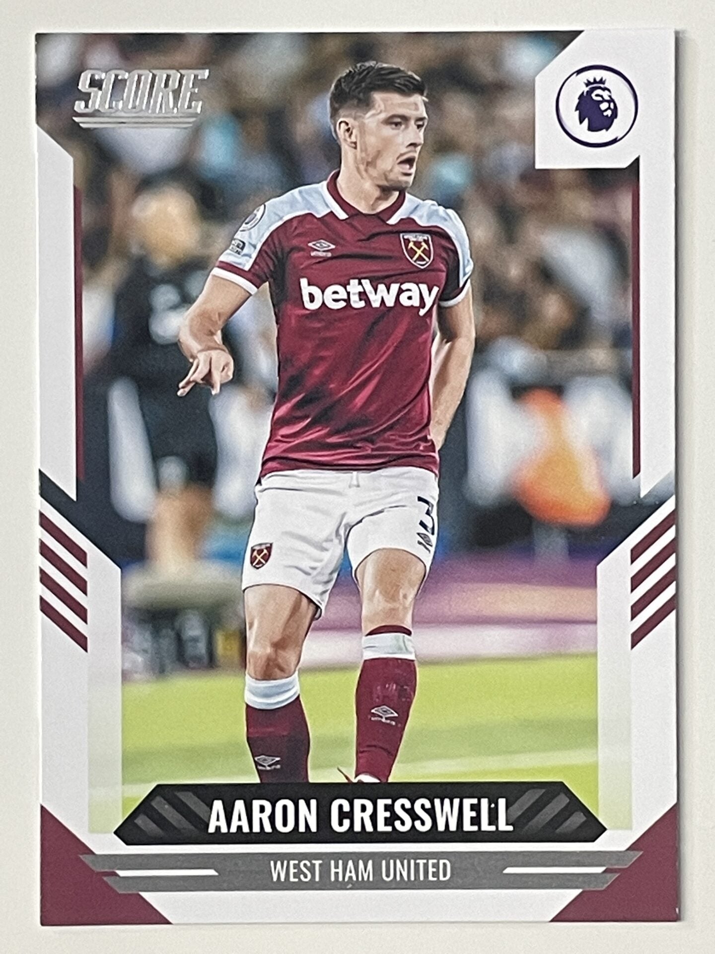 Base 148 Aaron Cresswell West Ham Panini Premier League Score 2021/22 ...
