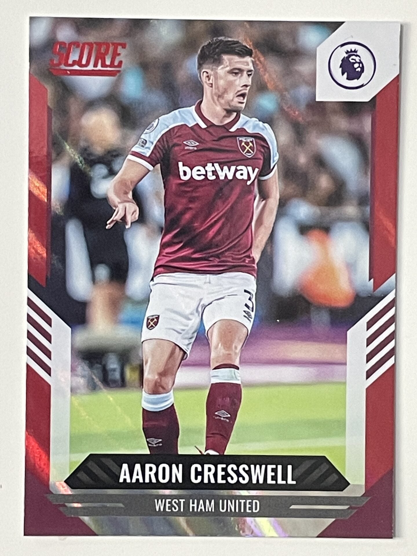 Base Red Lava Parallel 148 Aaron Cresswell West Ham Panini Premier Lea ...