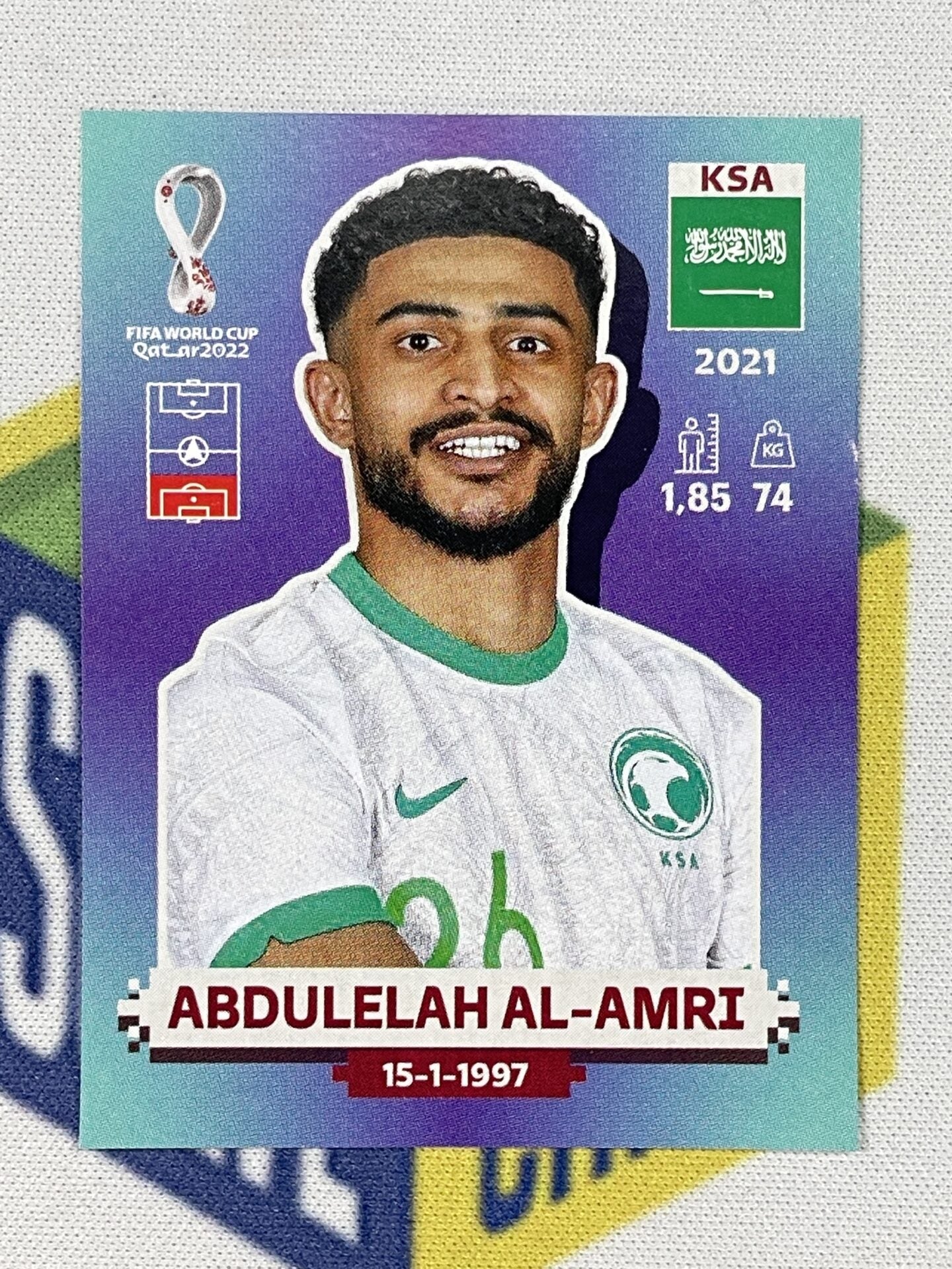 KSA5 Abdulelah Al-Amri (Saudi Arabia) Panini World Cup 2022 Sticker ...