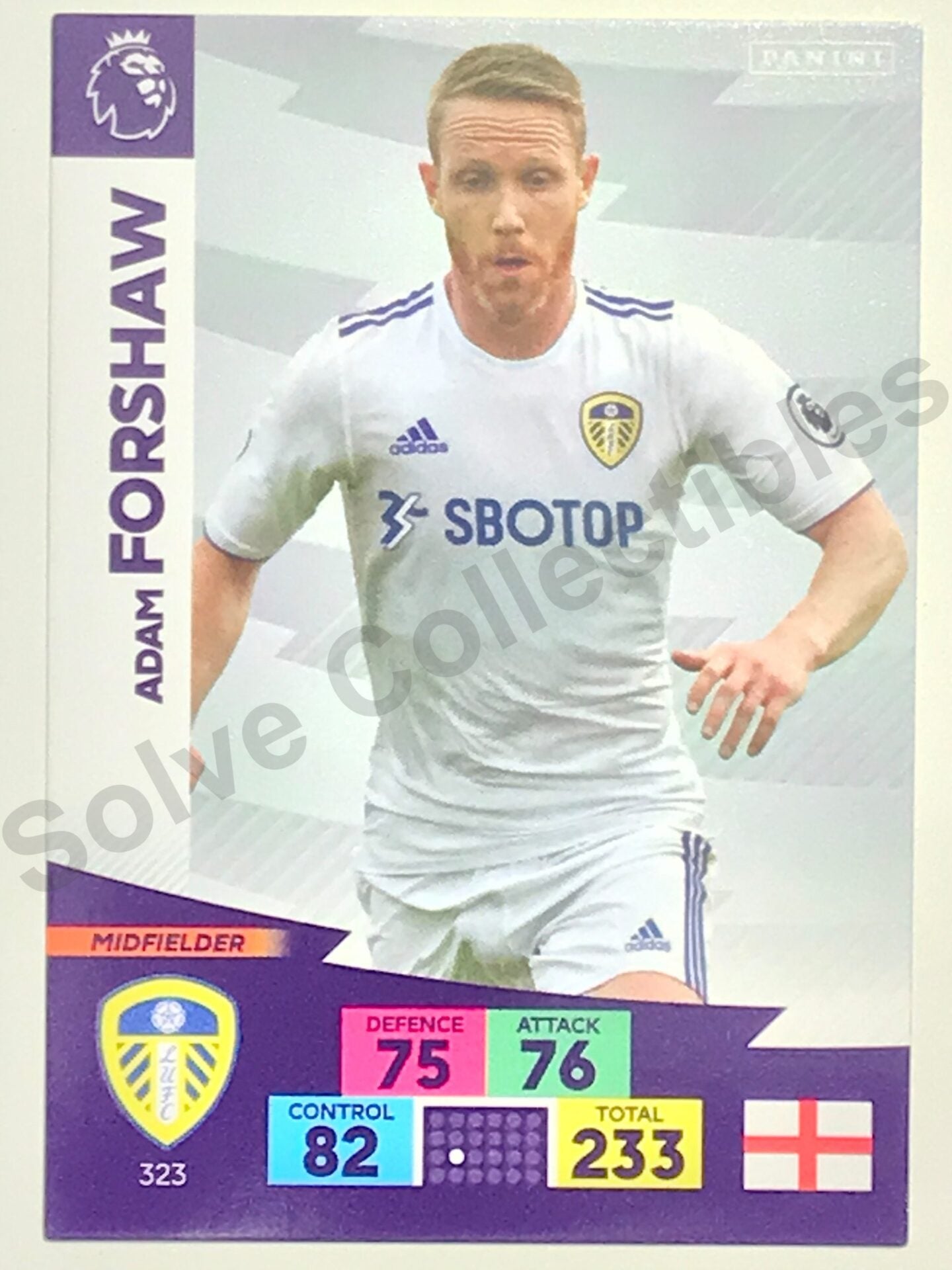 323 Adam Forshaw (Leeds United) Premier League Adrenalyn XL 2020/21 – Solve Collectibles