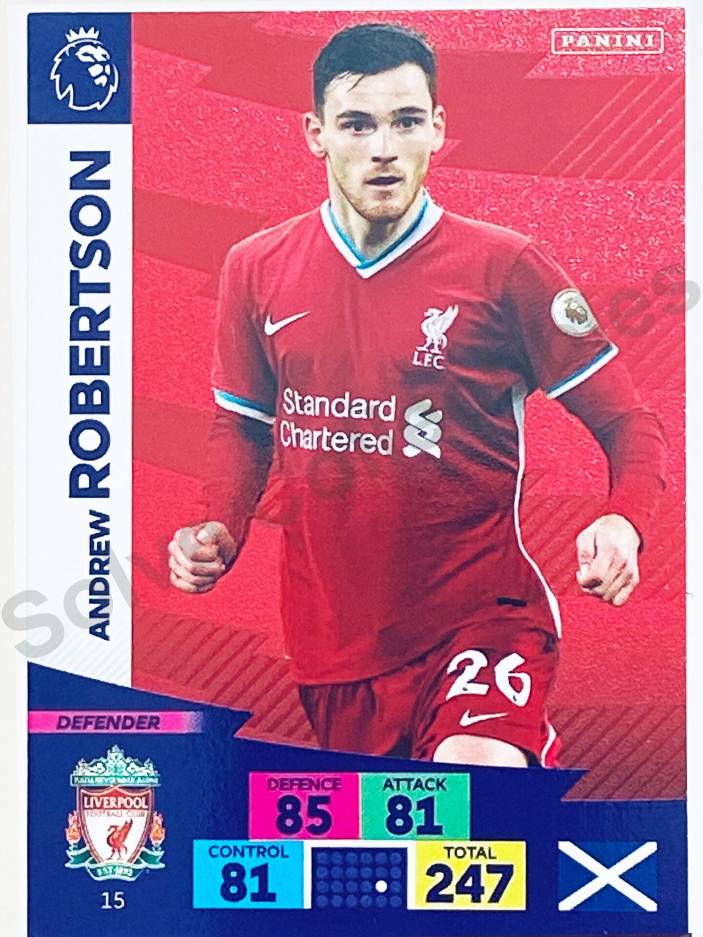 015 Andrew Robertson (Liverpool) Premier League Adrenalyn XL 2020/21 ...