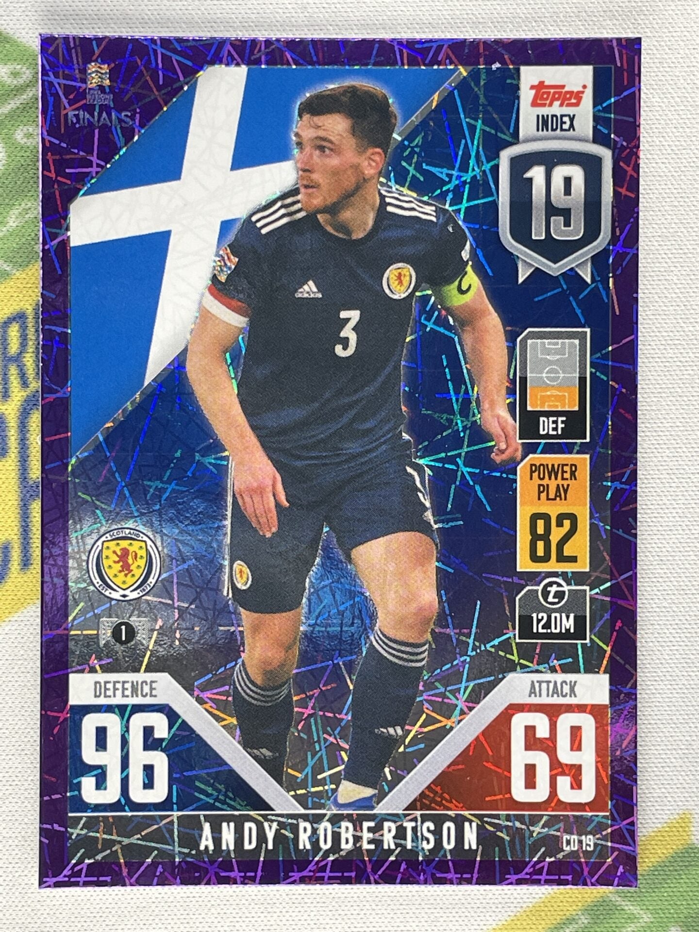 CD-P 019 Andy Robertson Scotland Purple Foil Parallel Topps Match Atta ...