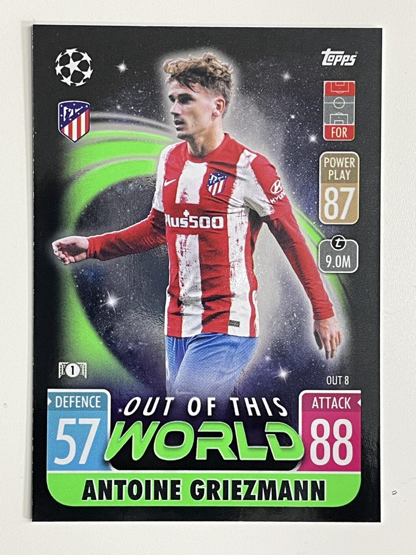 OUT8 Antoine Griezmann Atletico Madrid Out of this World Topps Match A ...