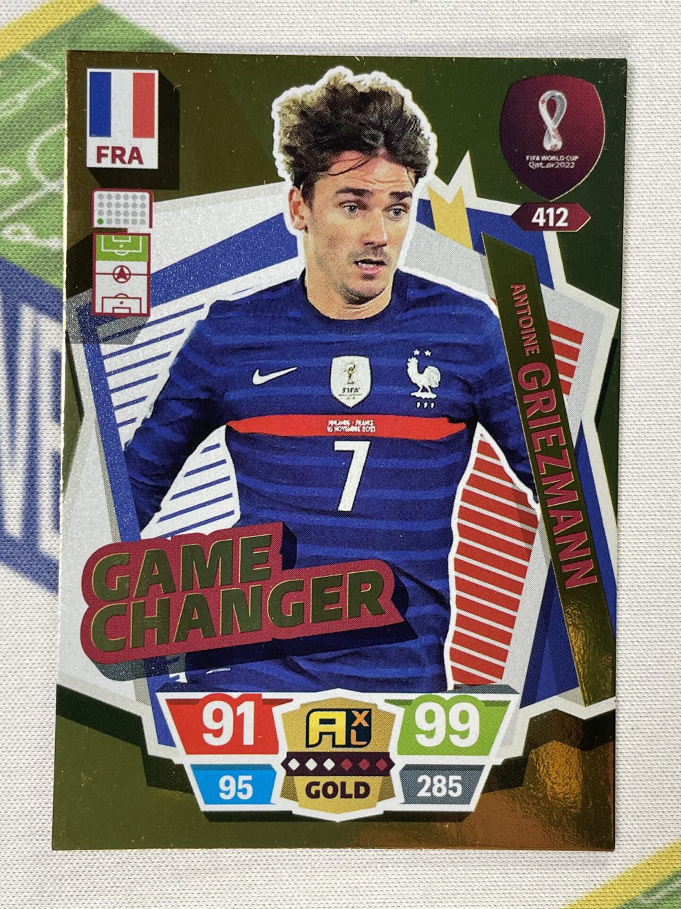 412 Antoine Griezmann France Game Changer Panini World Cup 2022 Adrena ...