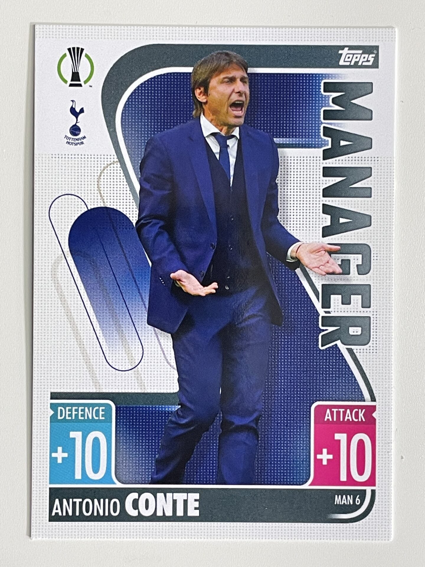 MAN6 Antonio Conte Tottenham Manager Topps Match Attax Extra 2021/22 C ...