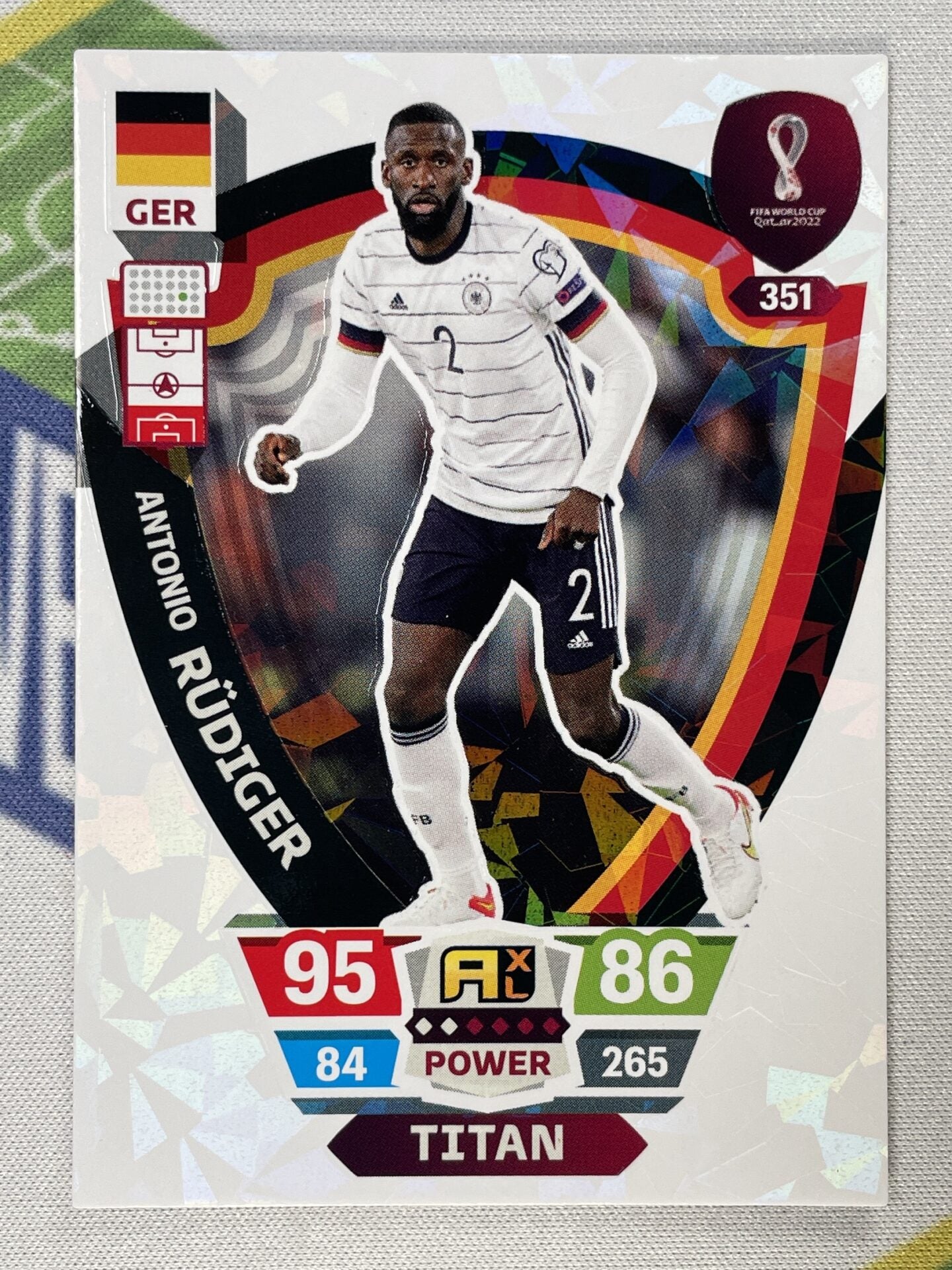 351 Antonio Rüdiger Germany Titans Panini World Cup 2022 Adrenalyn XL ...