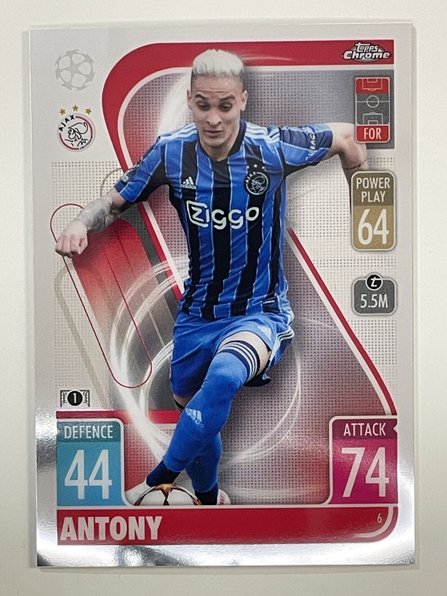 6 Antony Base Topps Match Attax Chrome 2021/22 Card – Solve Collectibles