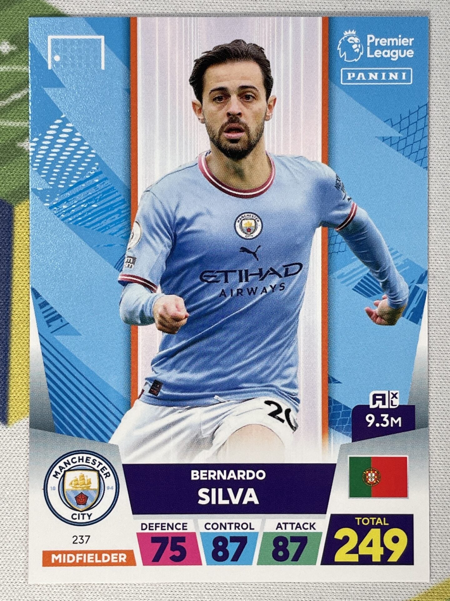 237 Bernardo Silva Manchester City Base Panini Premier League Adrenaly ...
