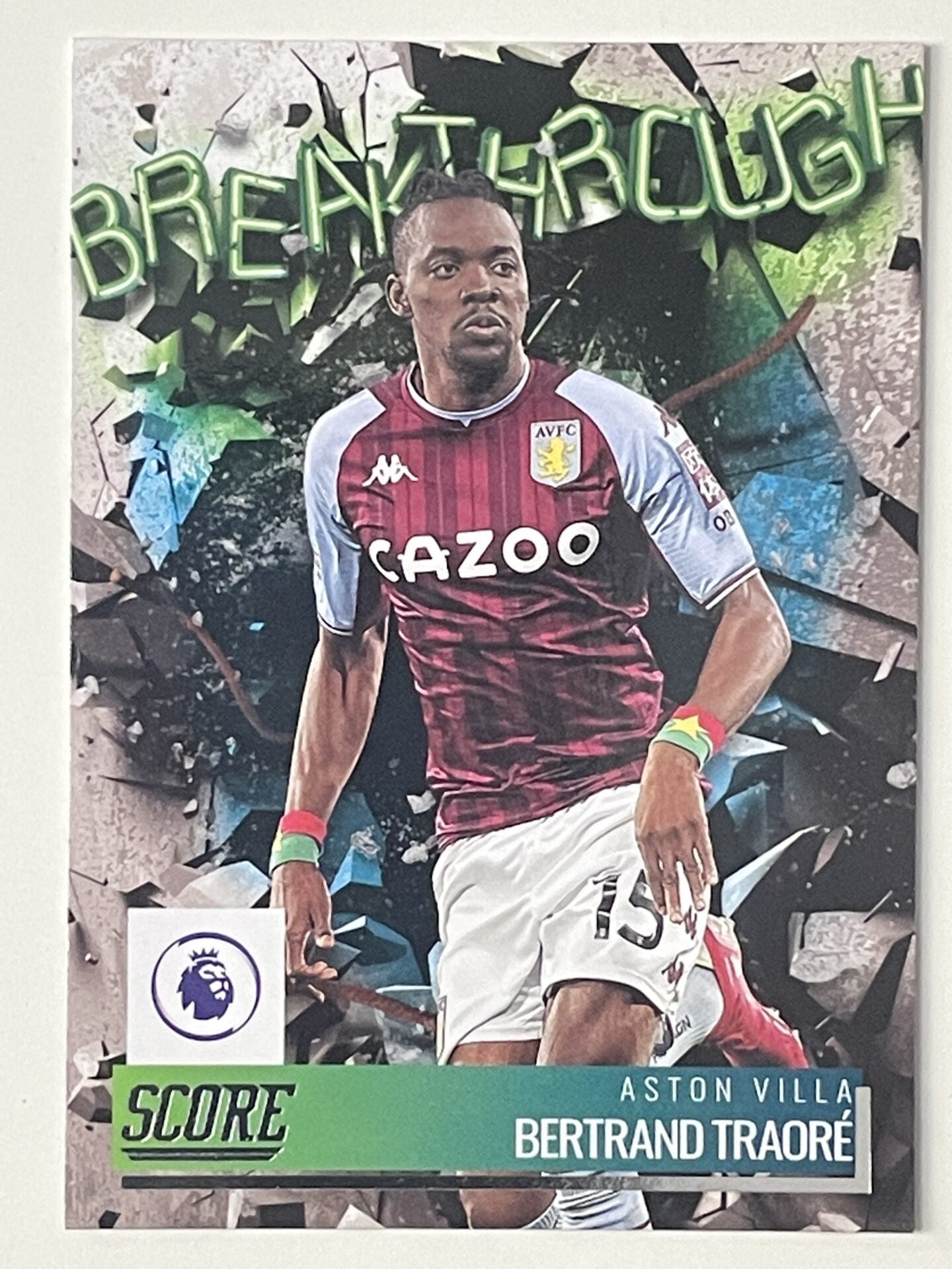 Breakthrough 09 Bertrand Traore Aston Villa Panini Premier League Scor ...