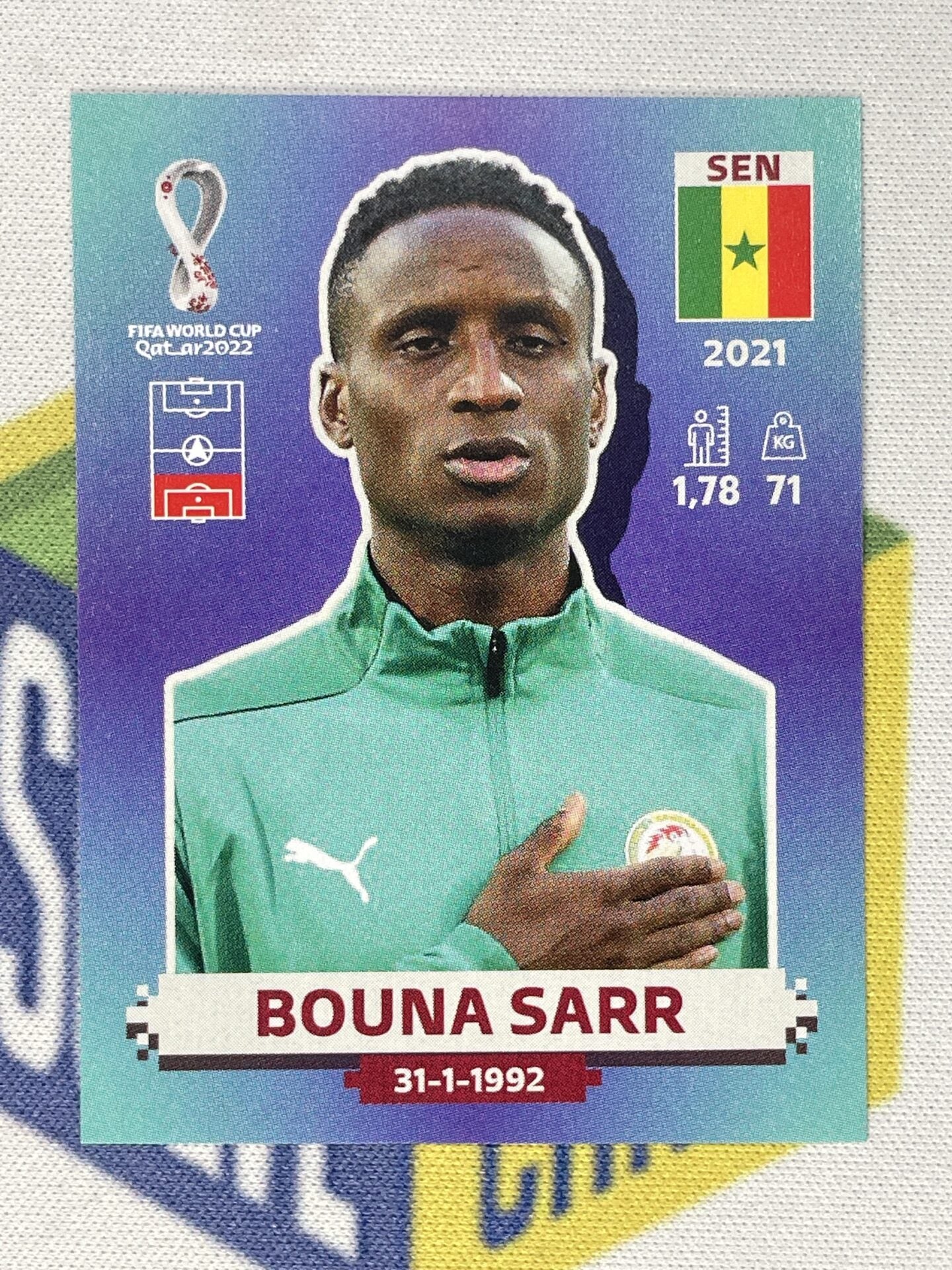 SEN10 Bouna Sarr (Senegal) Panini World Cup 2022 Sticker – Solve ...
