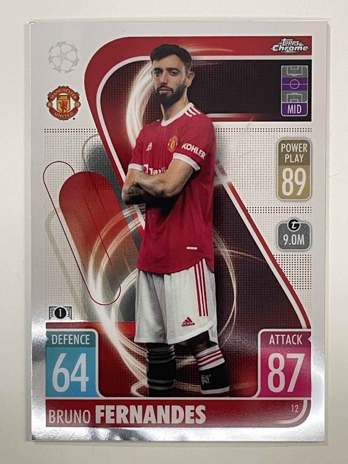 12 Bruno Fernandes Base Topps Match Attax Chrome 2021/22 Card – Solve ...