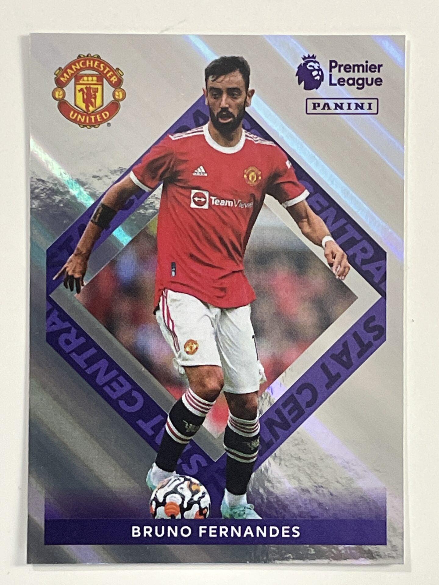 325 Bruno Fernandes Stat Central Manchester United Panini Premier Leag ...