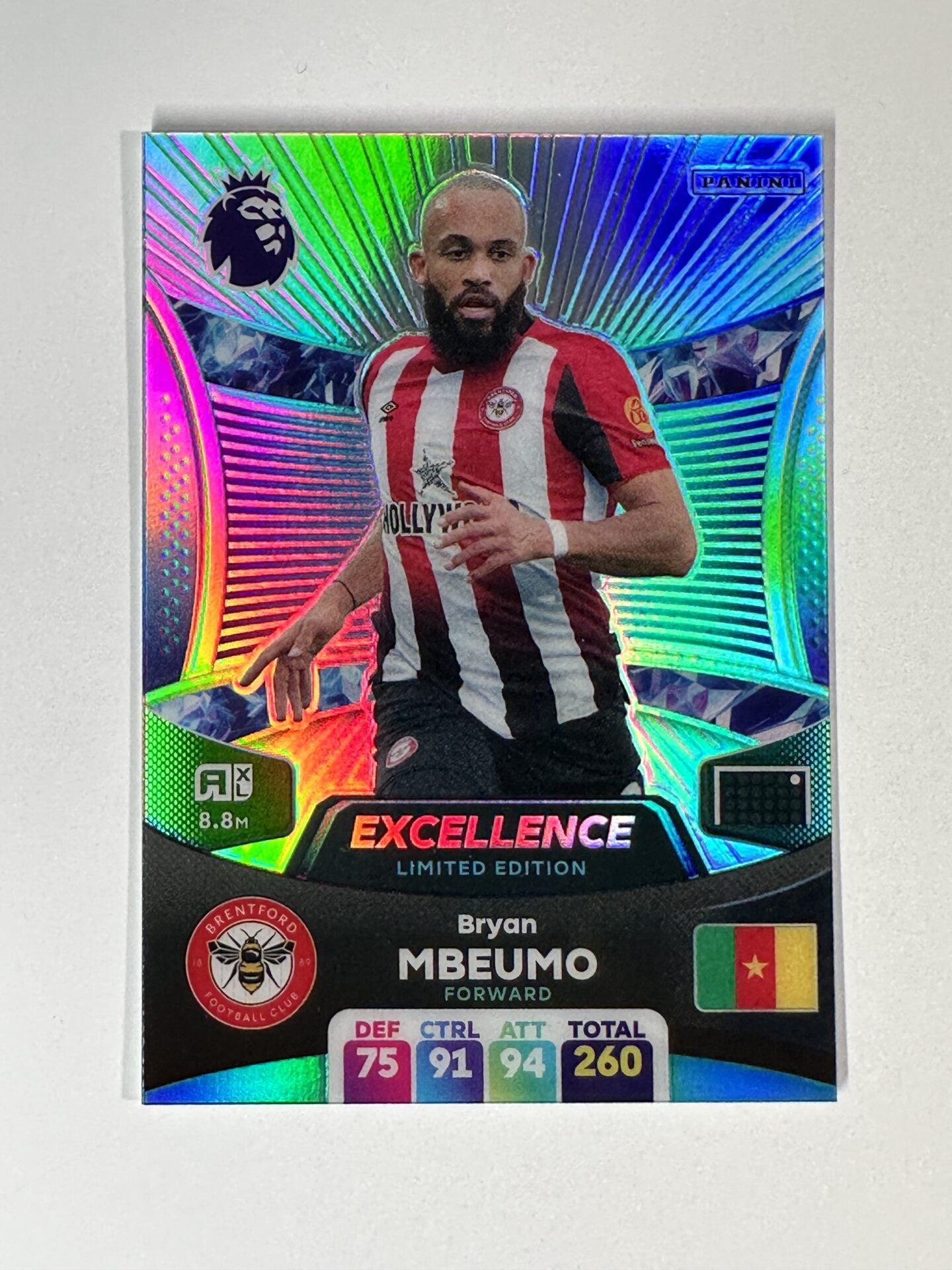 LE Bryan Mbuemo Brentford Excellence Panini Premier League Adrenalyn X ...