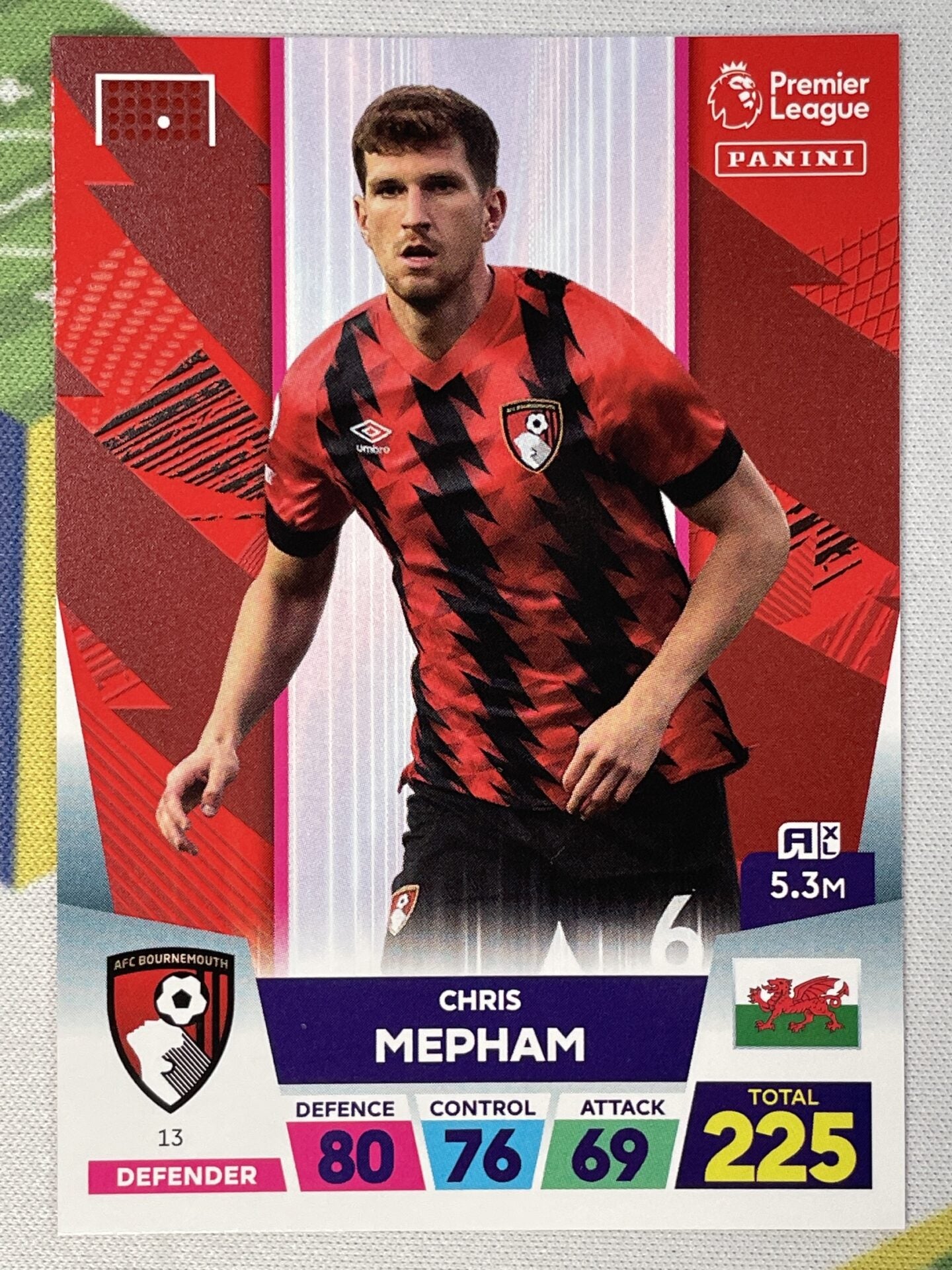 013 Chris Mepham Bournemouth Base Panini Premier League Adrenalyn XL 2 ...