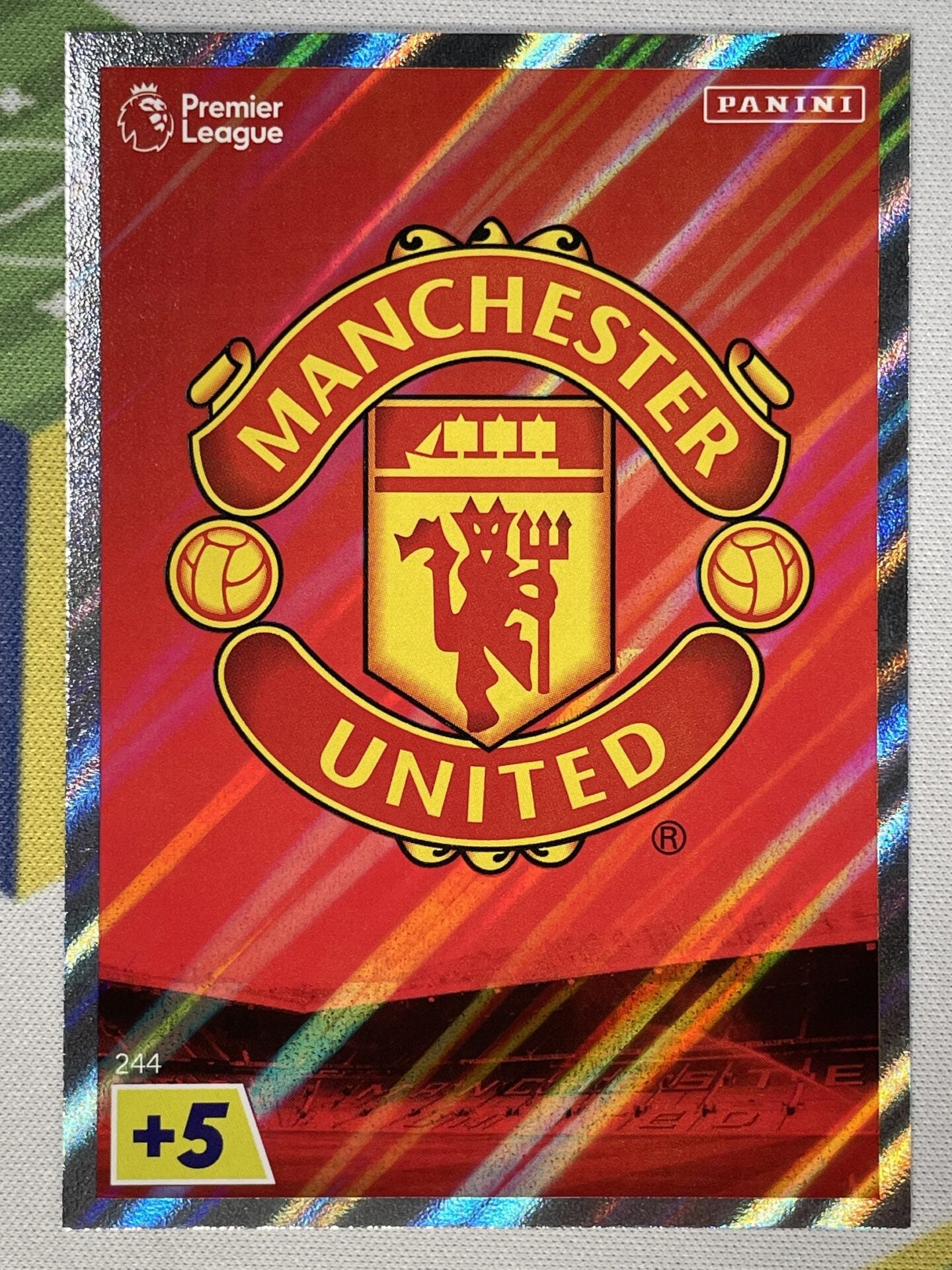 244 Club Badge Manchester United Club Crest Panini Premier League Adre ...