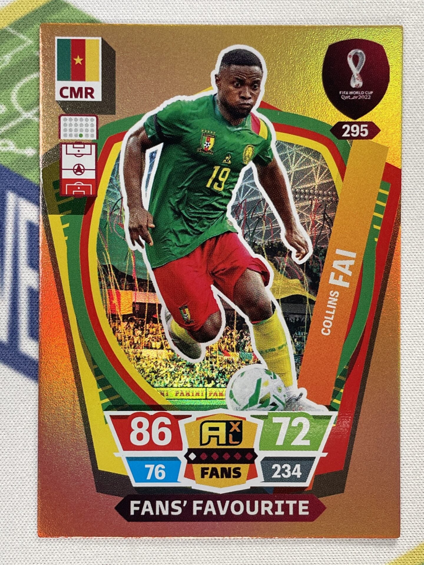 295 Collins Fai Cameroon Fans Favourites Panini World Cup 2022 Adrenal ...