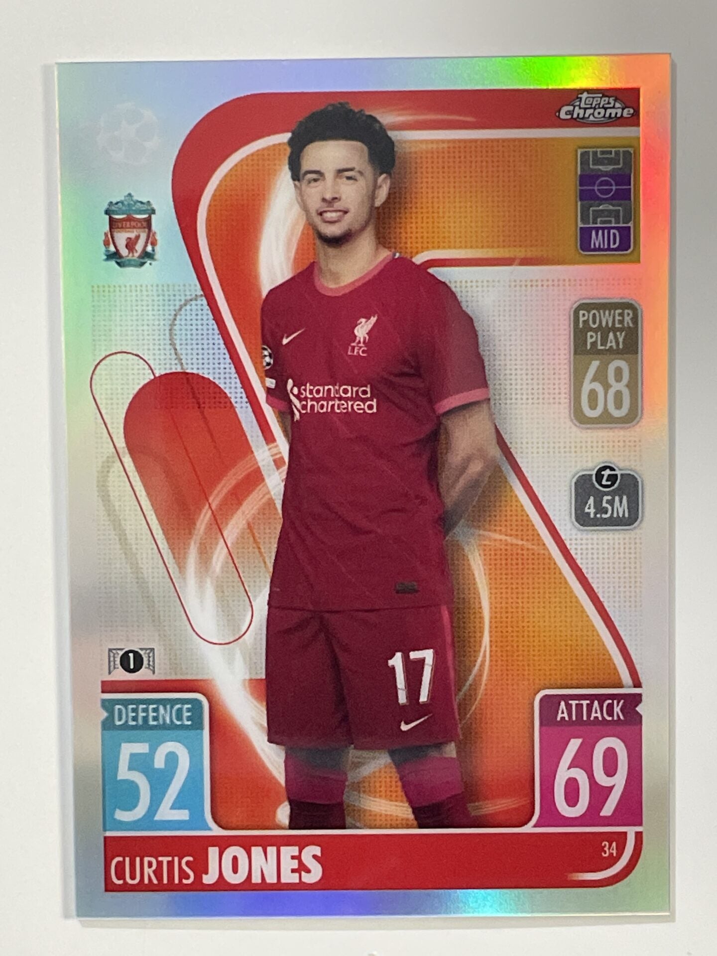 34 Refractor Curtis Jones Topps Match Attax Chrome 2021/22 Card – Solve ...