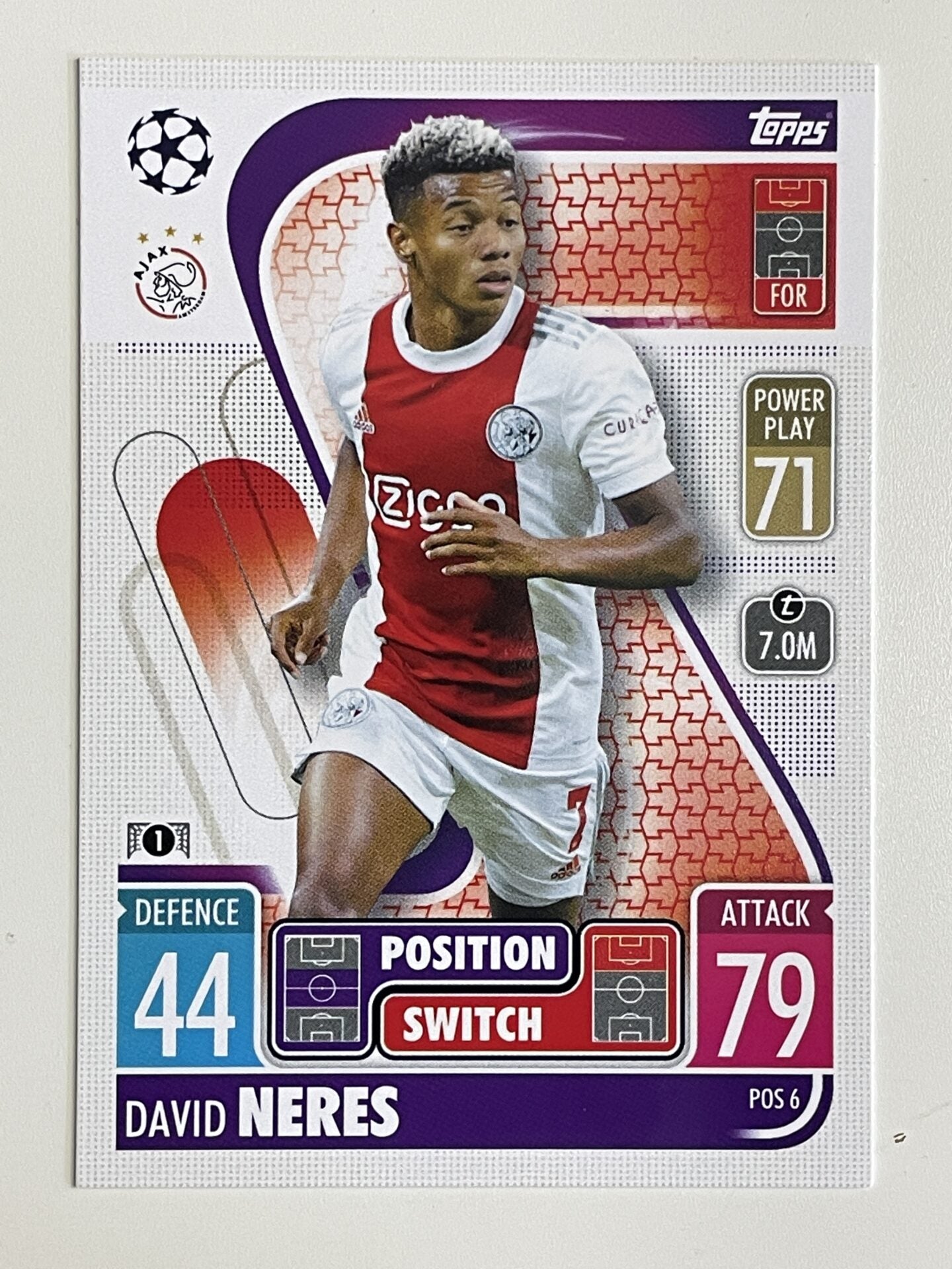 POS6 David Neres Ajax Position Switch Topps Match Attax Extra 2021/22 – Solve Collectibles