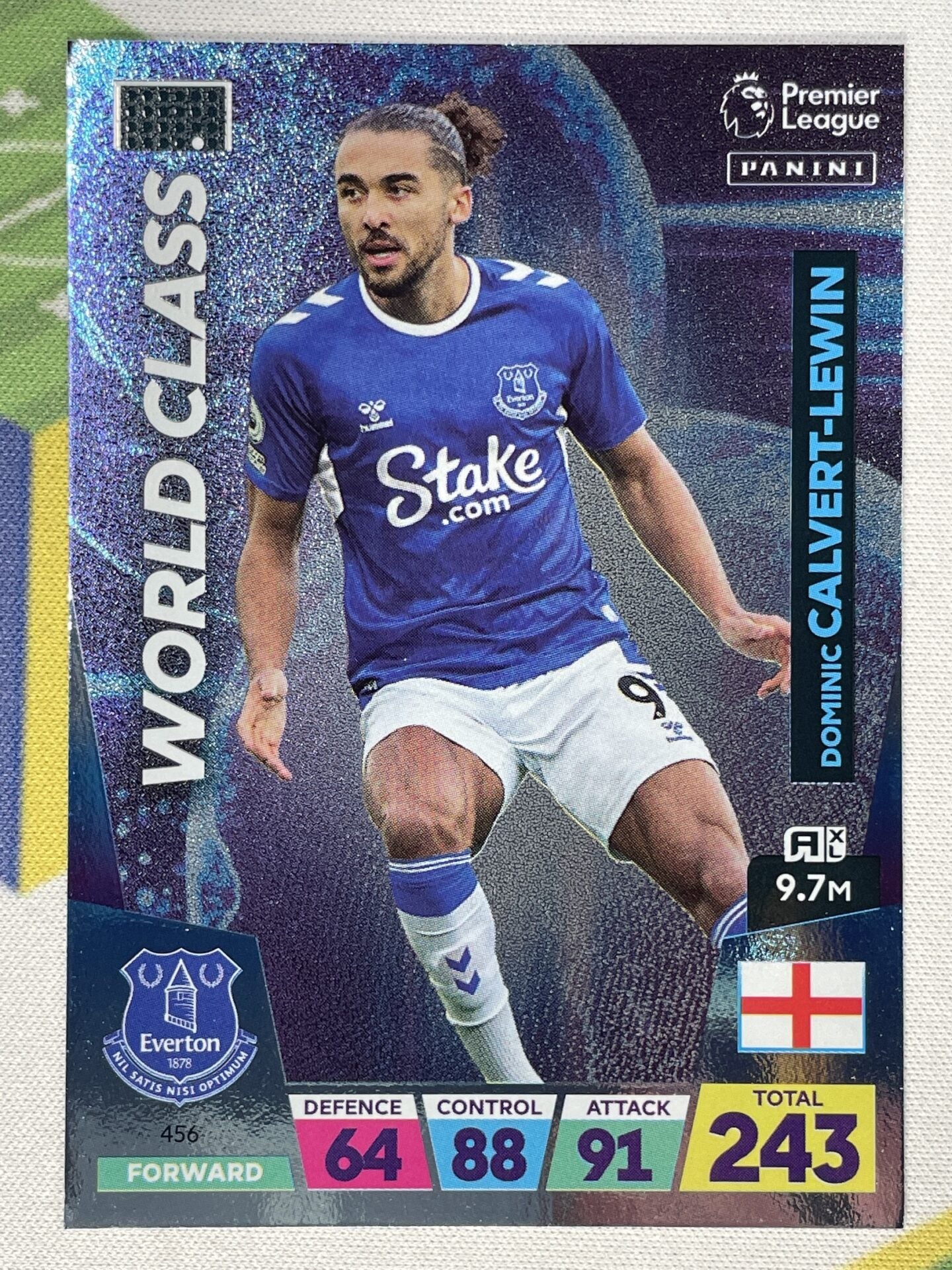 456 Dominic Calvert-Lewin Everton World Class Panini Premier League Ad ...