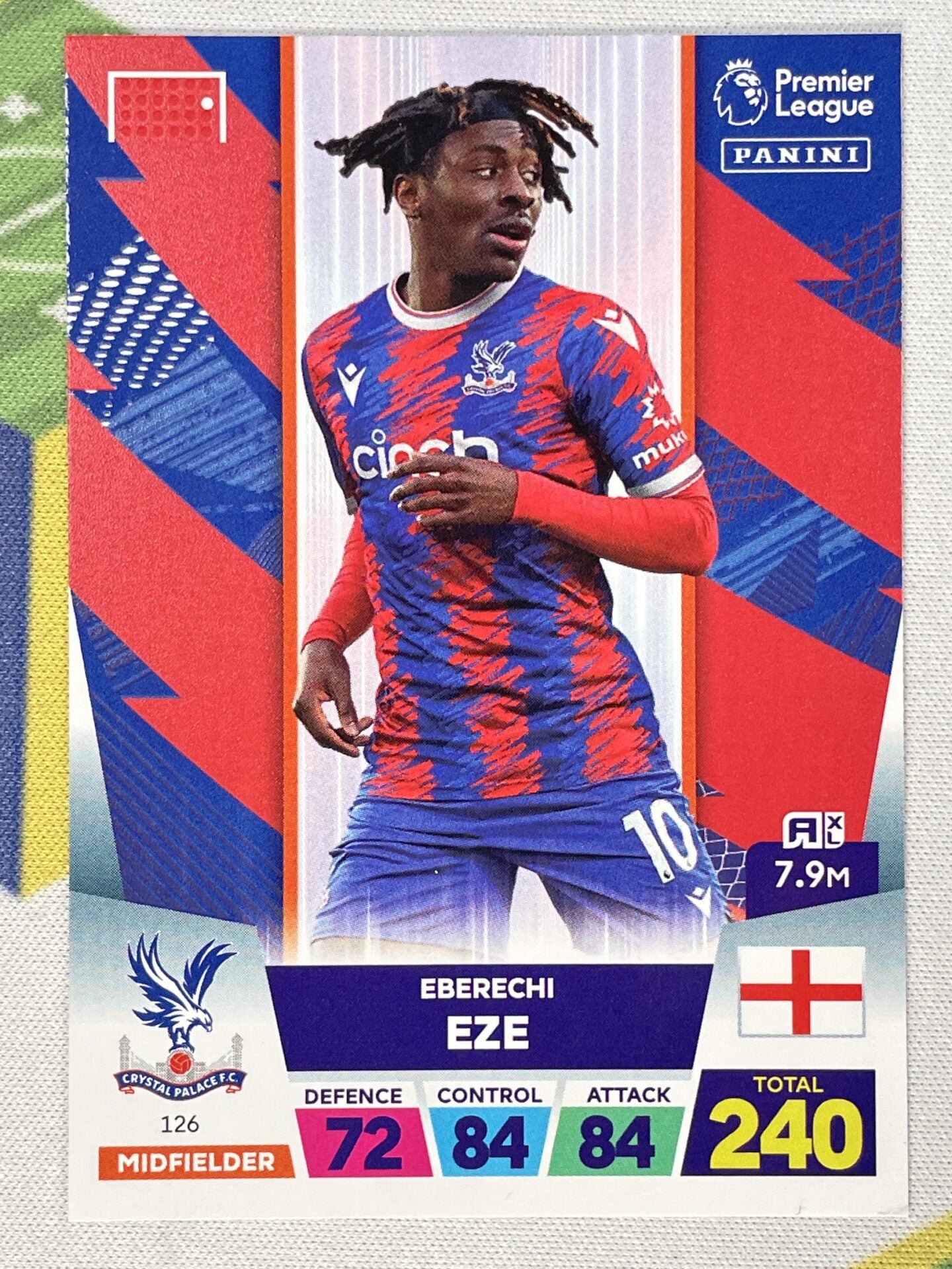 126 Eberechi Eze Crystal Palace Base Panini Premier League Adrenalyn X ...