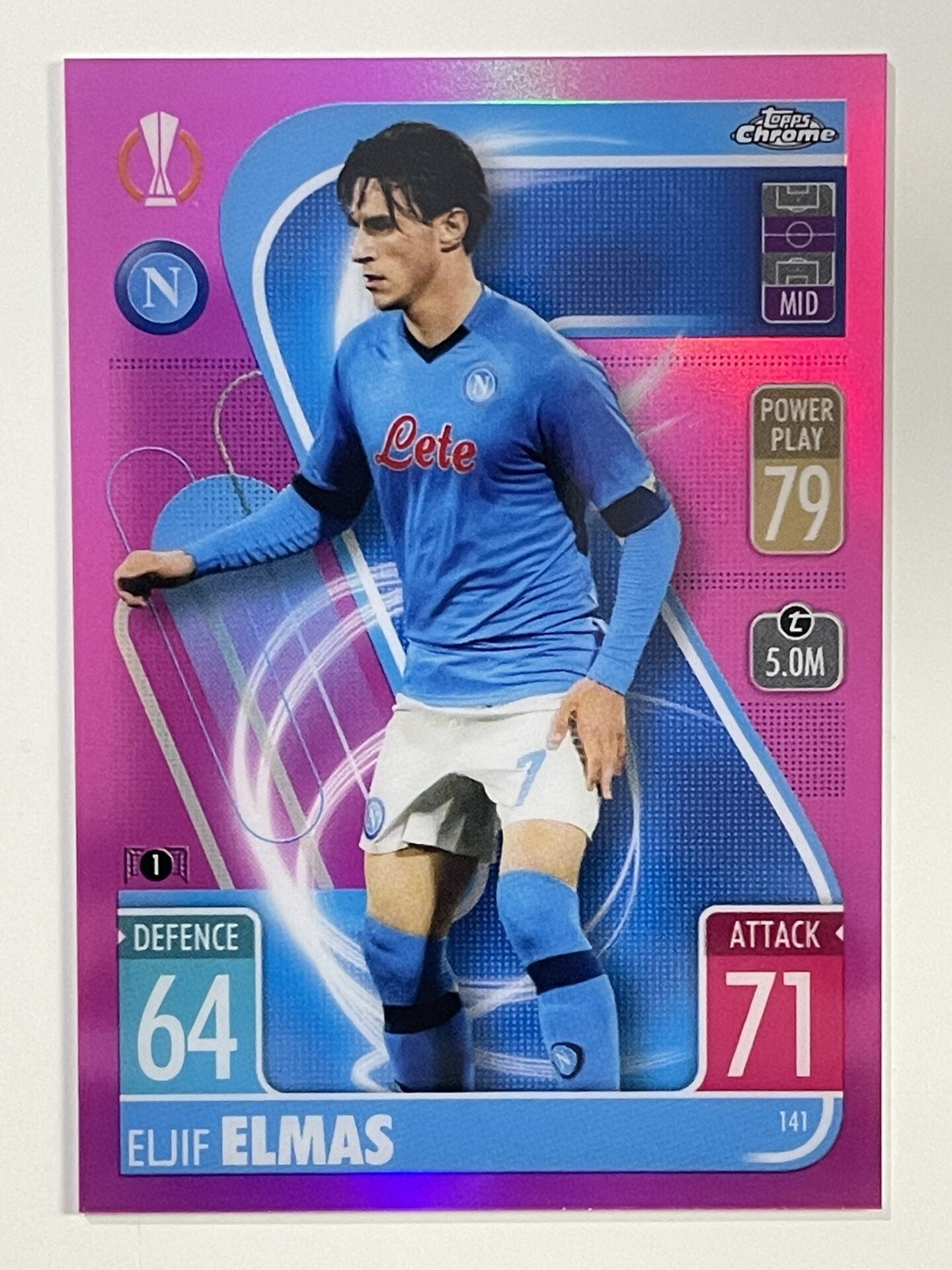 141 Pink Parallel Eljif Elmas Topps Match Attax Chrome 2021/22 Card (0 ...