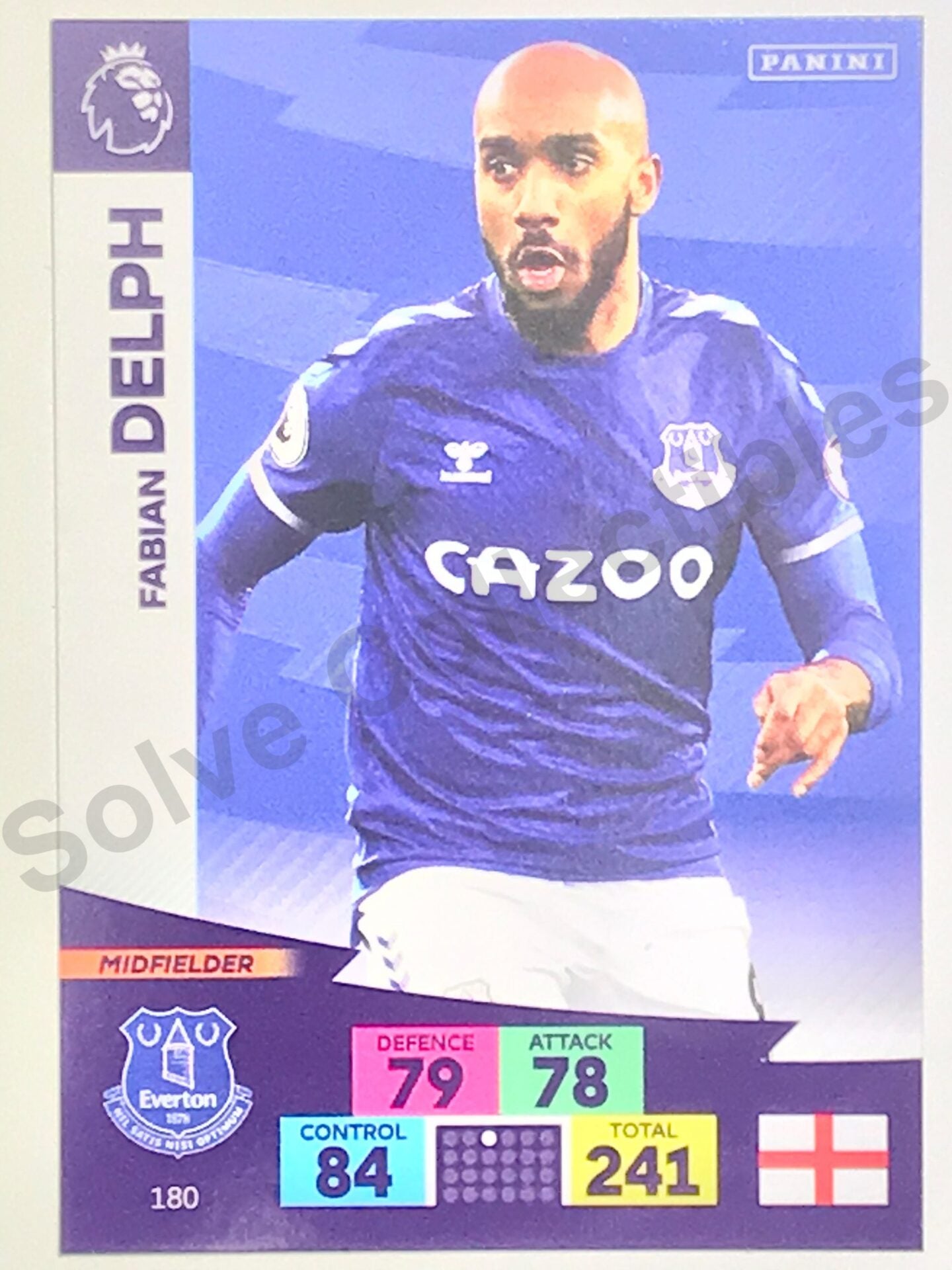 180 Fabian Delph (Everton) Premier League Adrenalyn XL 2020/21 – Solve ...