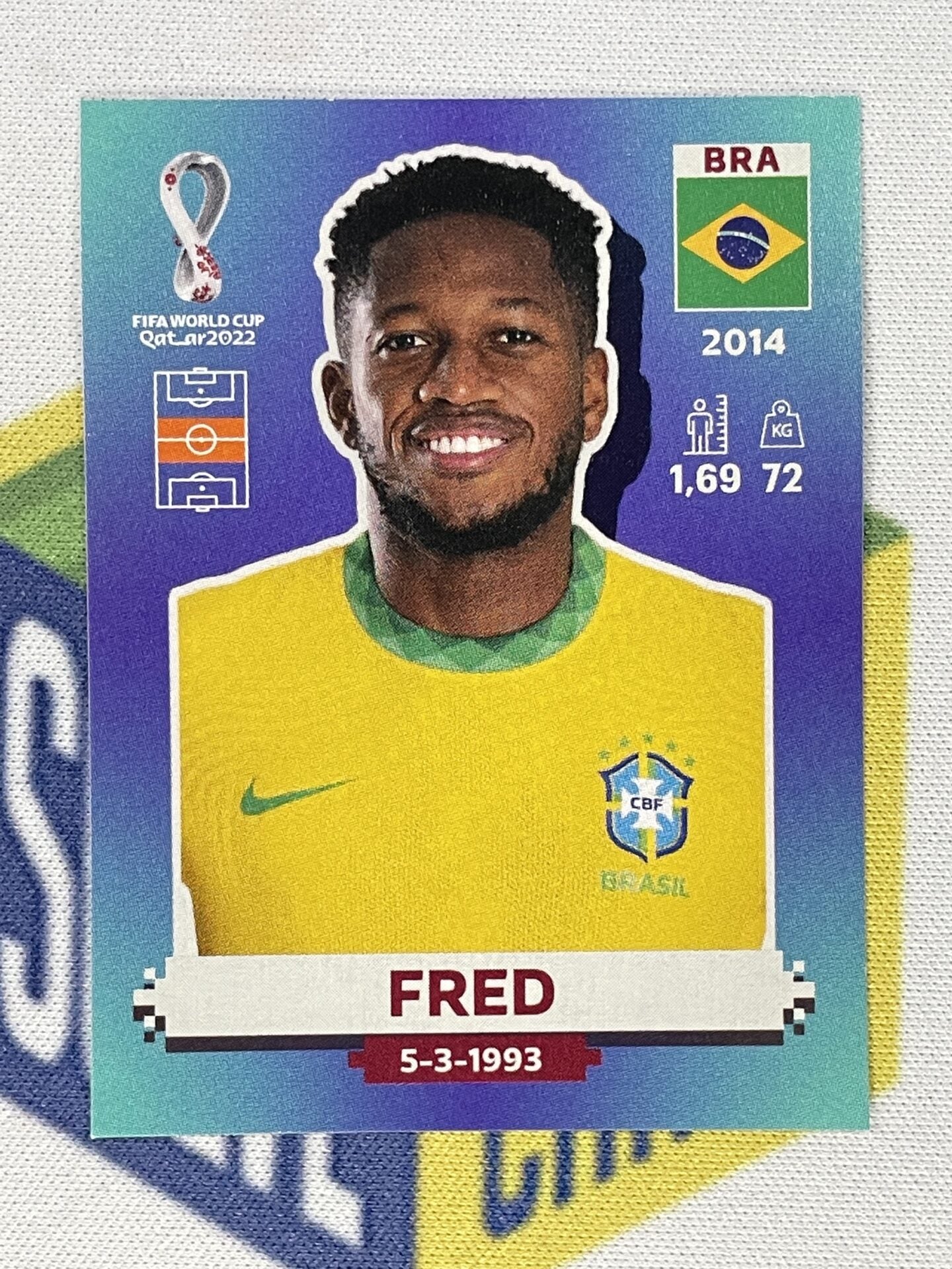 BRA13 Fred (Brazil) Panini World Cup 2022 Sticker – Solve Collectibles