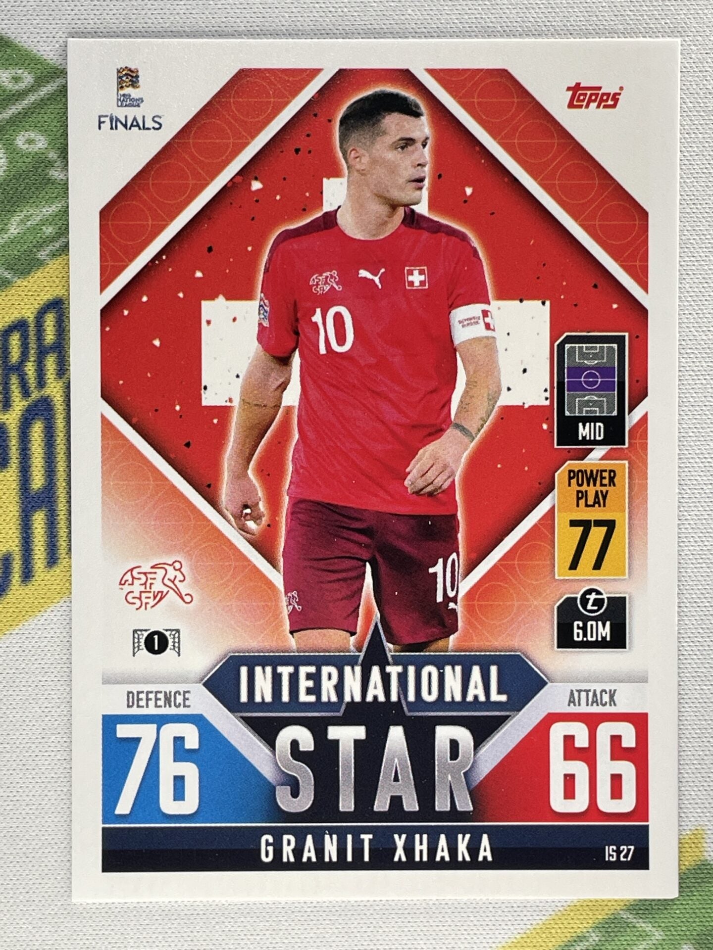 IS 27 Granit Xhaka Switzerland International Stars Topps Match Attax 1 ...
