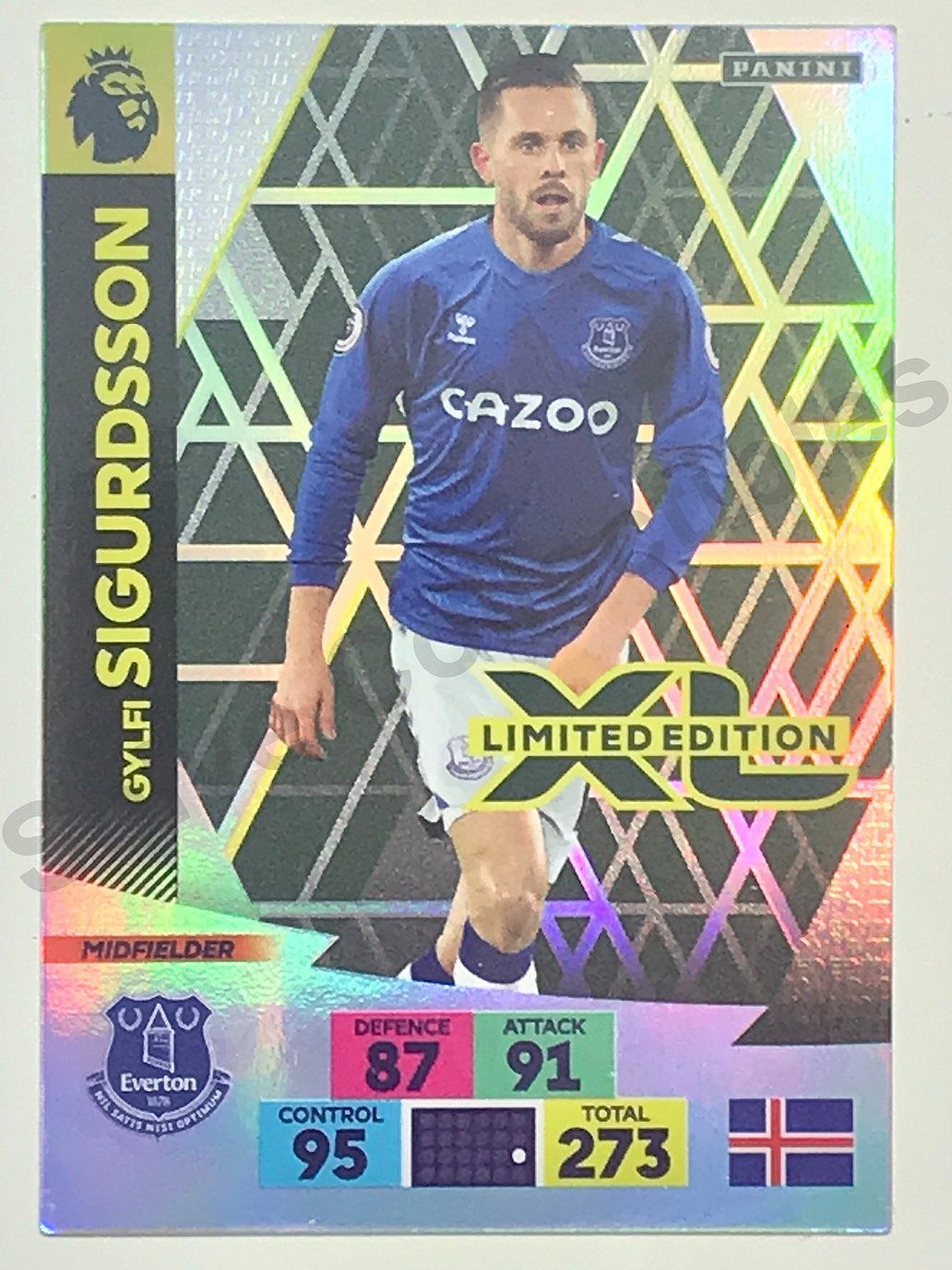 Gylfi Sigurdsson Limited Edition (Everton) Premier League Adrenalyn XL ...