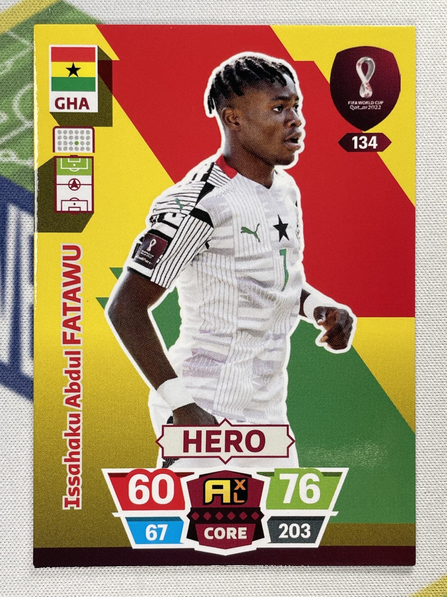 134 Issahaku Abdul Fatawu Ghana Hero Panini World Cup 2022 Adrenalyn X ...