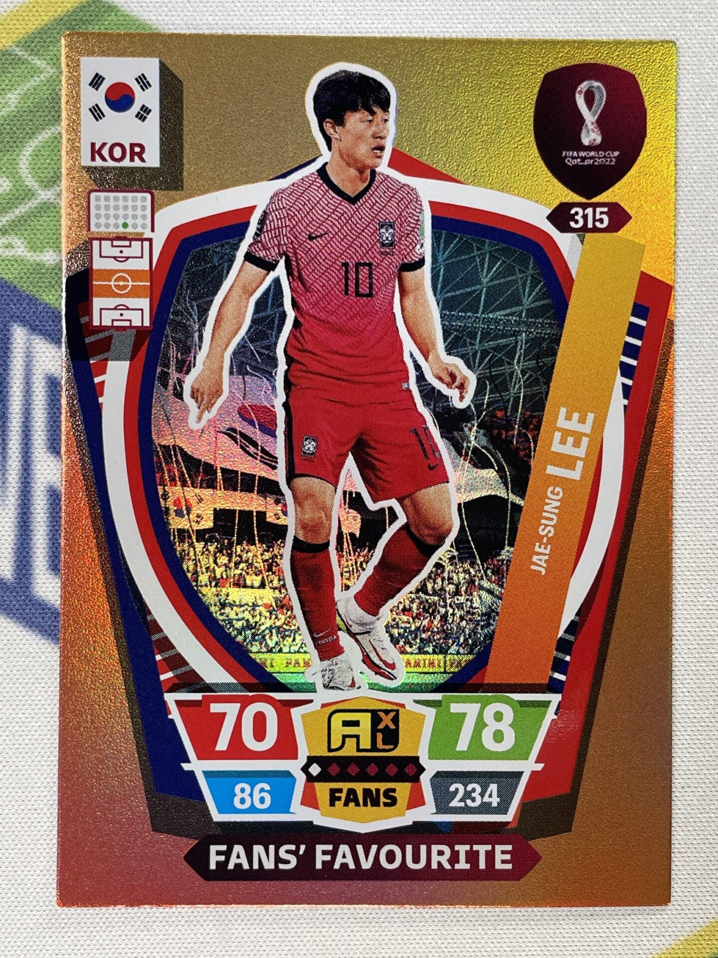 315 Jae-sung Lee South Korea Fans Favourites Panini World Cup 2022 Adr ...