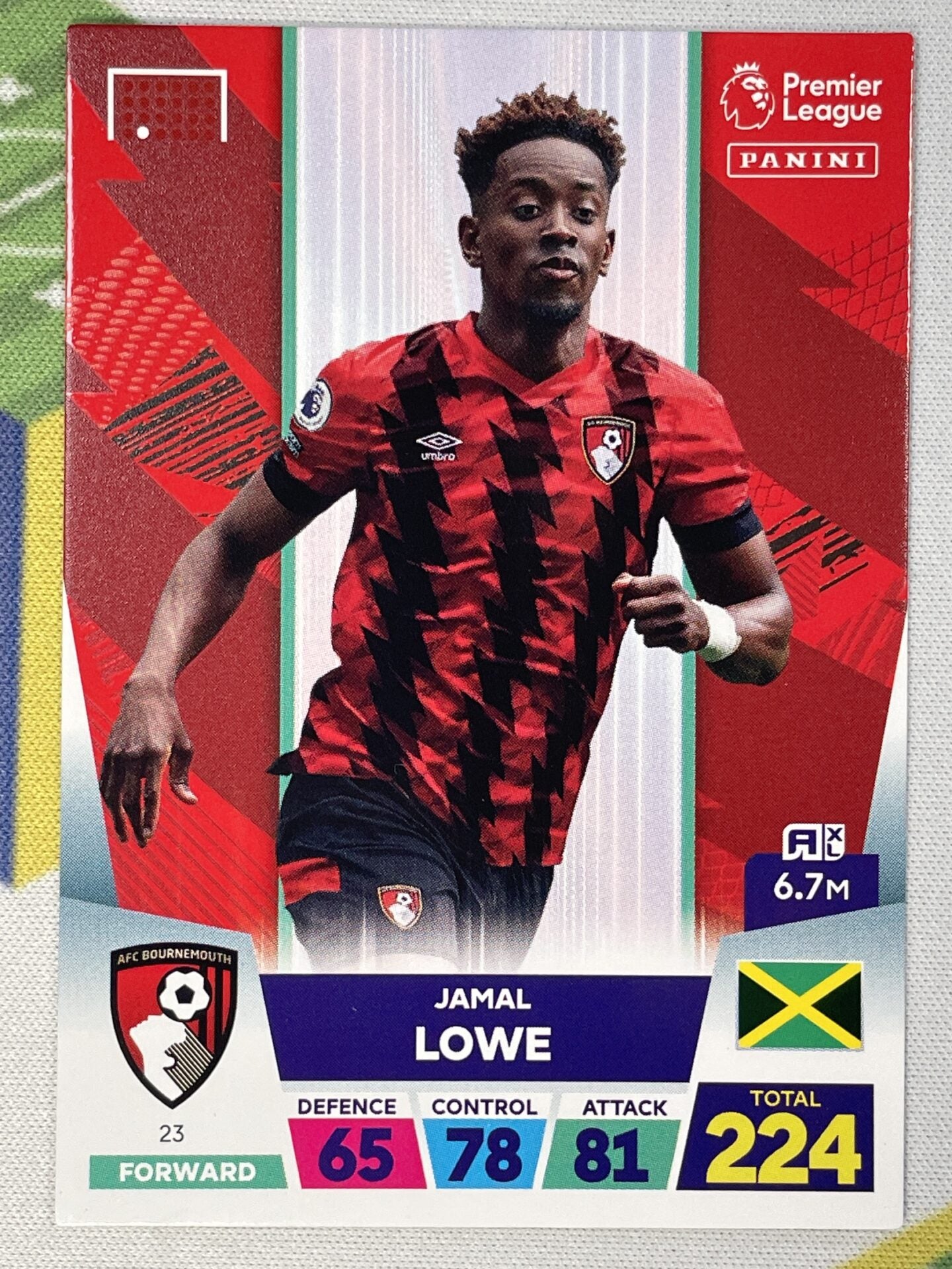023 Jamal Lowe Bournemouth Base Panini Premier League Adrenalyn XL 202 ...