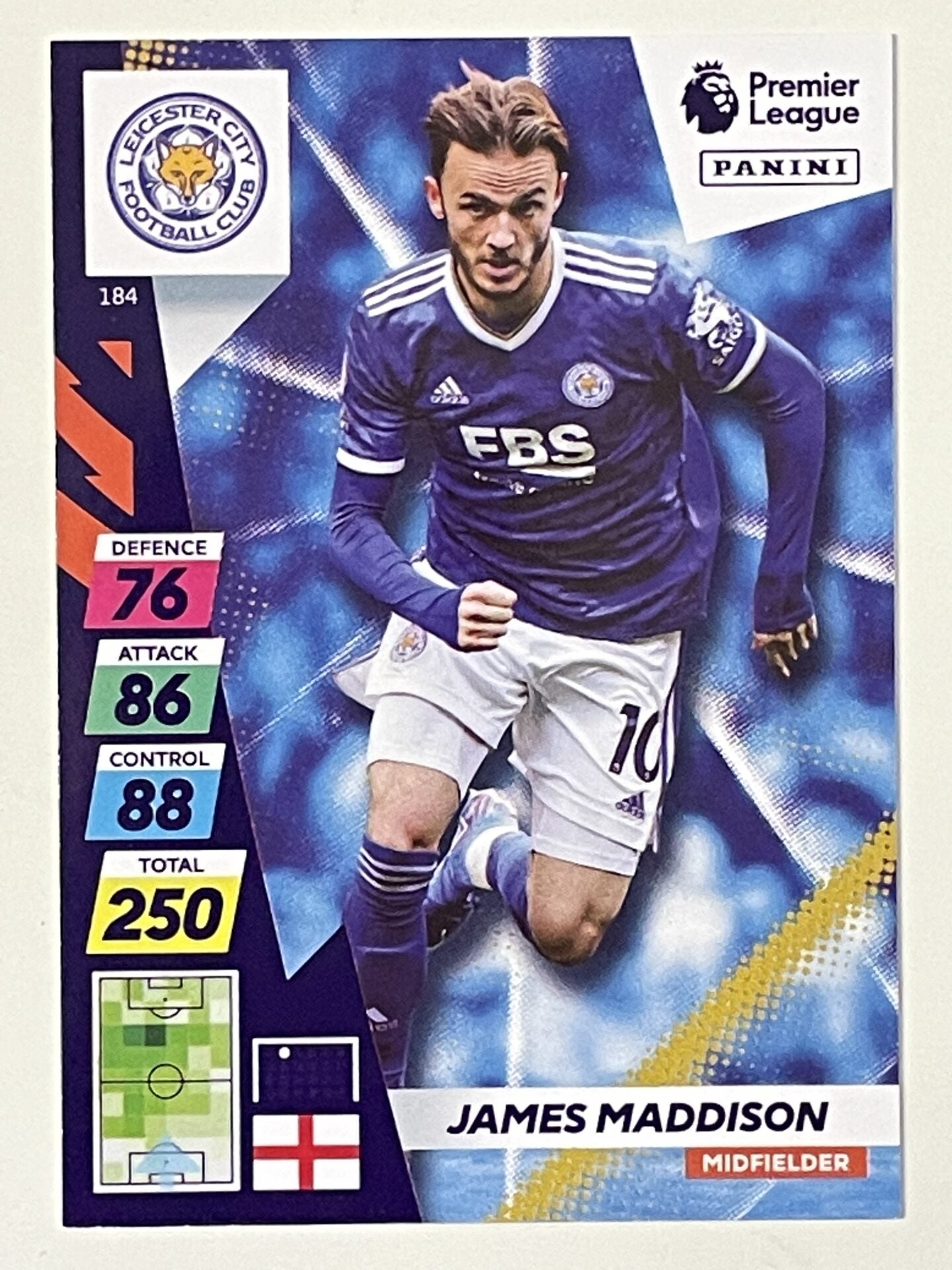 184 James Maddison Leicester City Base Panini Adrenalyn XL Premier Lea ...