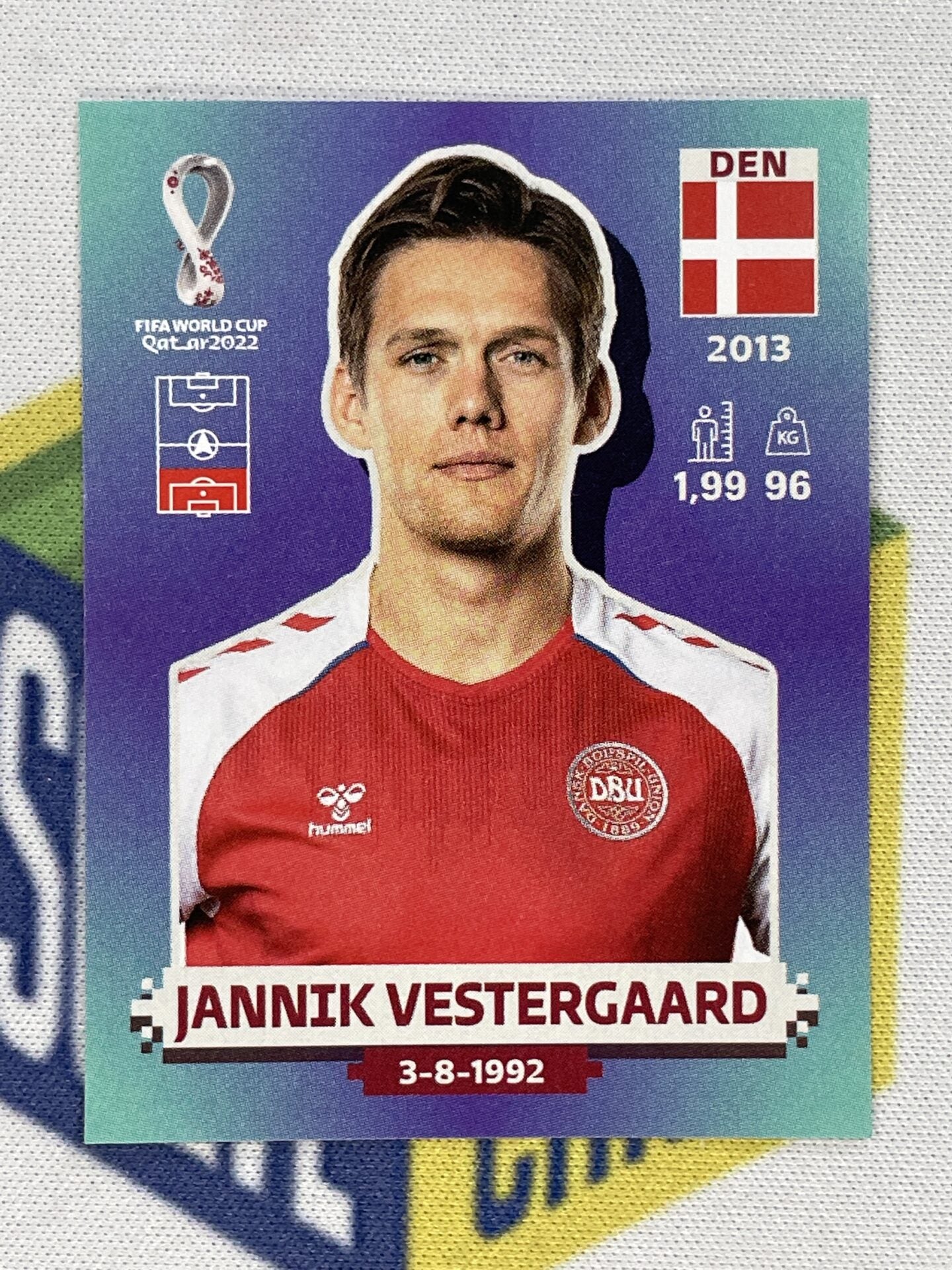 DEN9 Jannik Vestergaard (Denmark) Panini World Cup 2022 Sticker – Solve ...