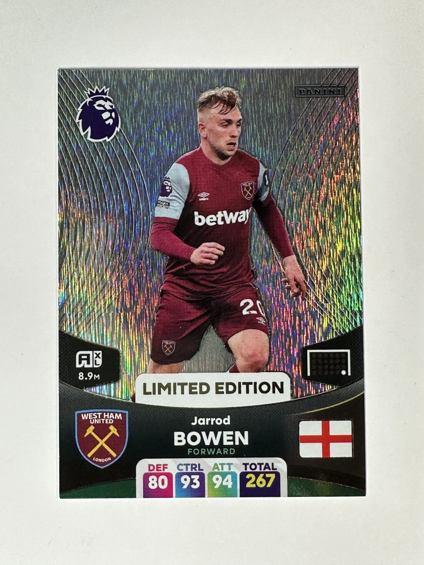 LE Jarrod Bowen West Ham United Limited Edition Panini Premier League ...