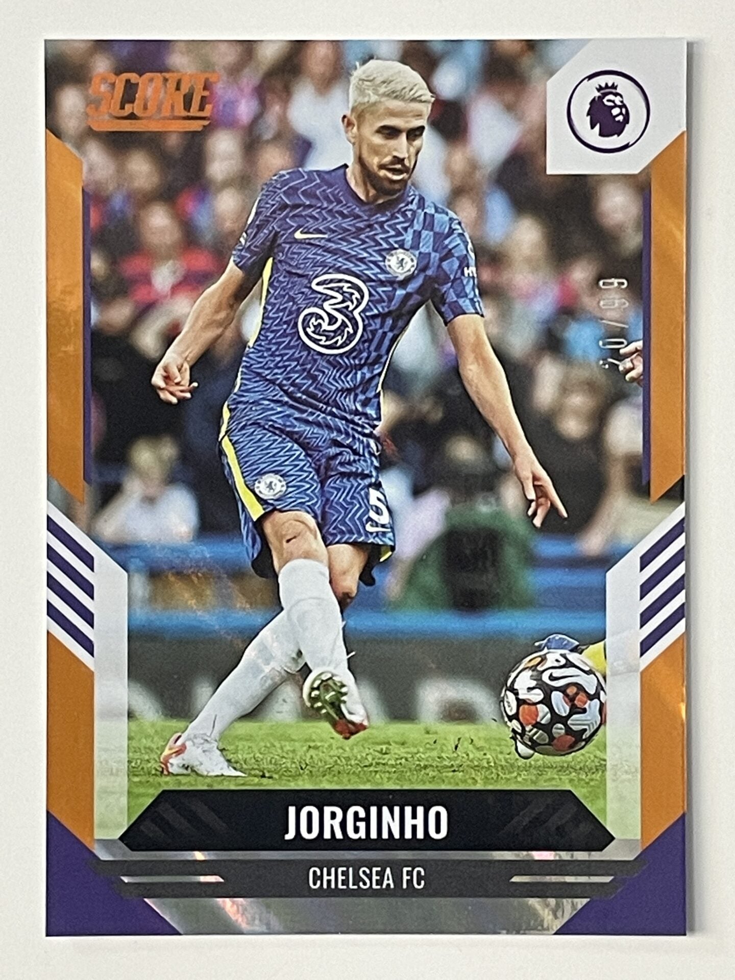 Base Orange Lava Parallel 015 Jorginho Chelsea Panini Premier League S ...
