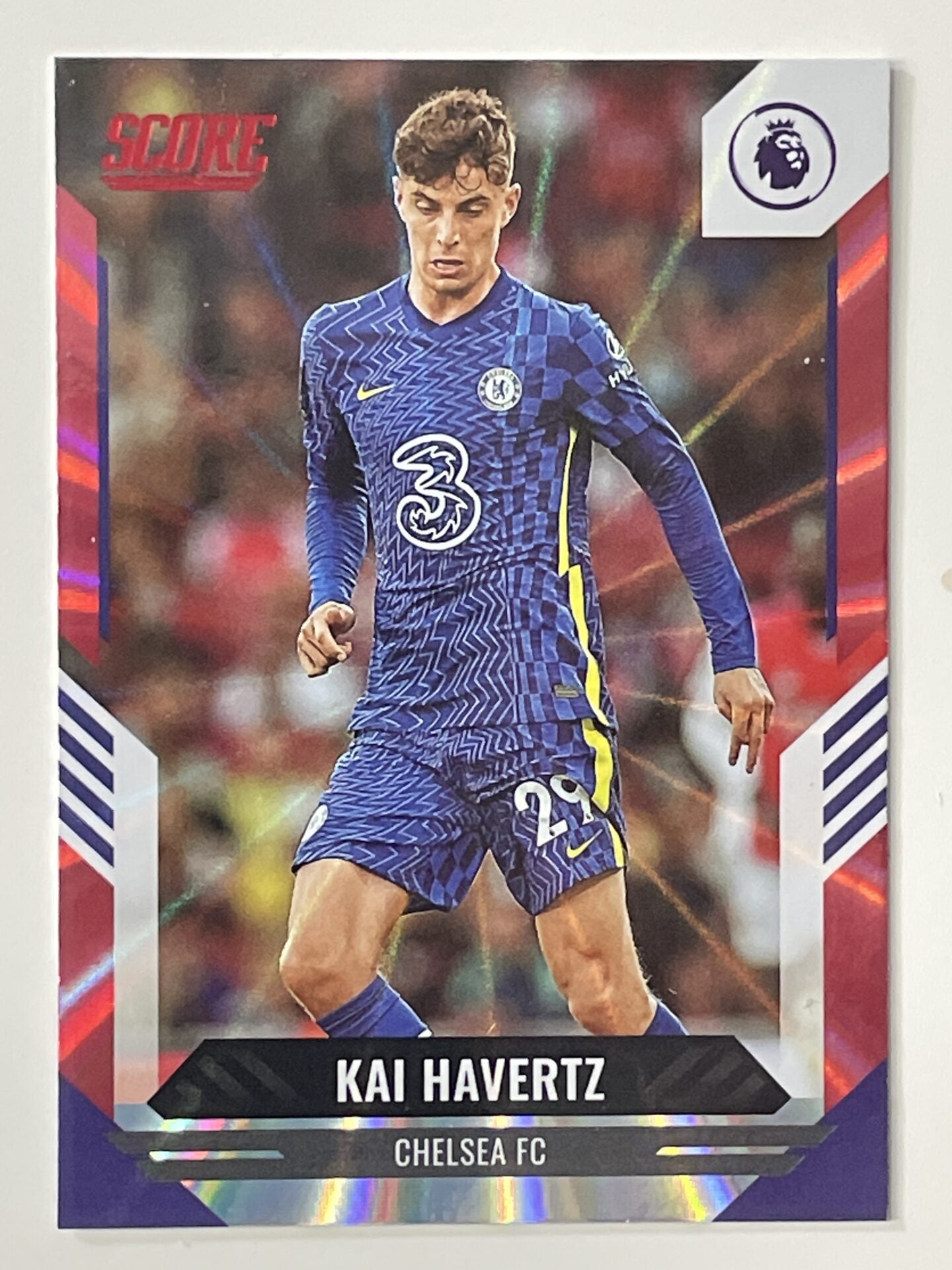 Base Red Laser Parallel 017 Kai Havertz Chelsea Panini Premier League ...