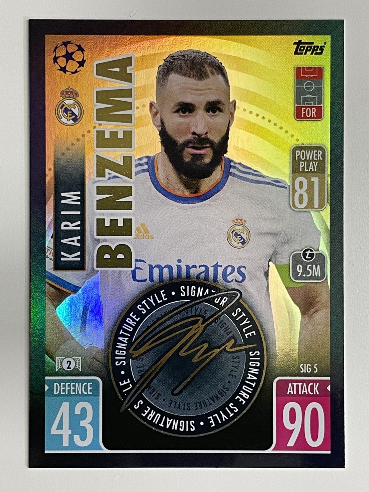 SIG5 Karim Benzema Real Madrid Signature Style Topps Match Attax Extra ...