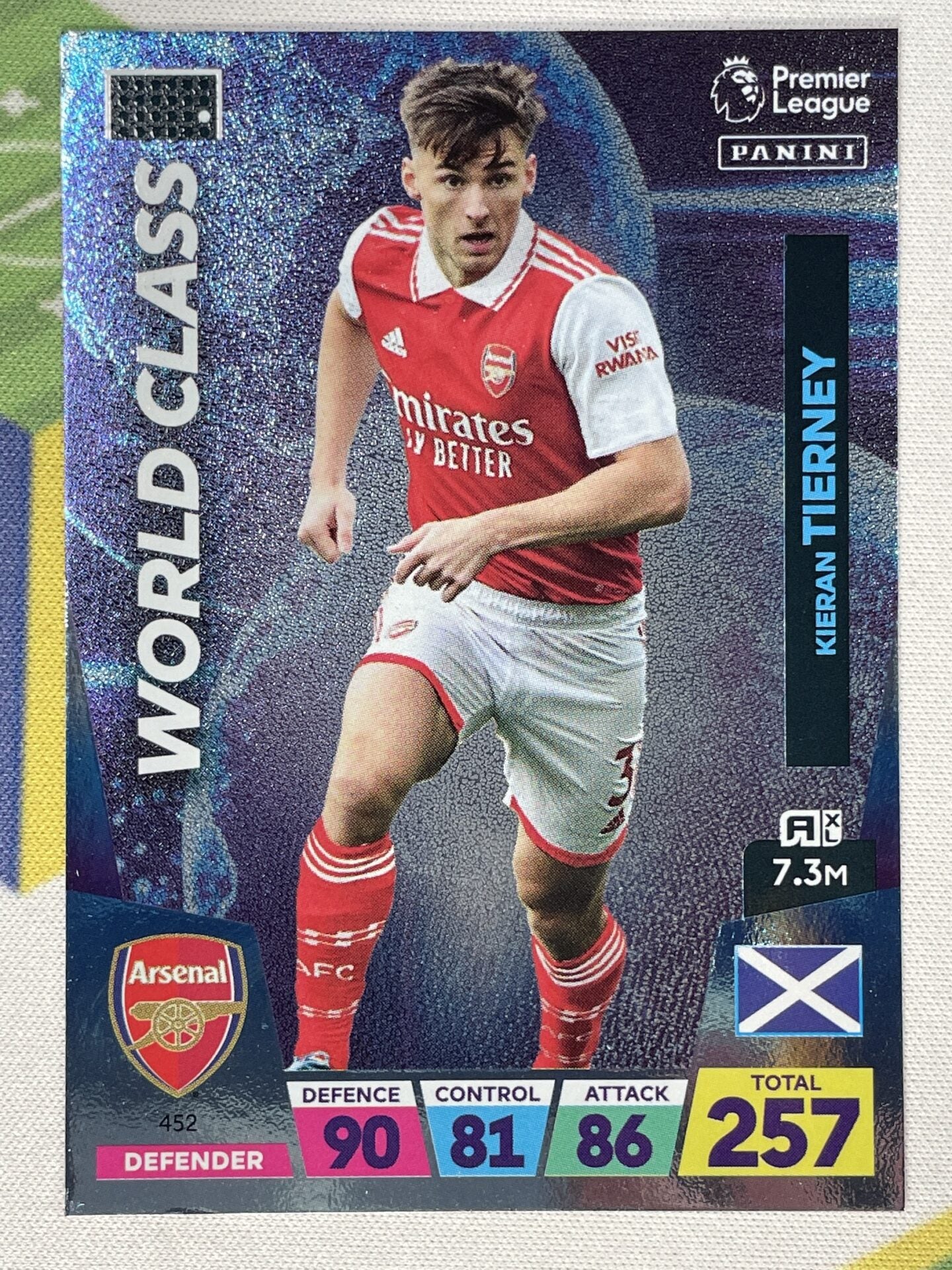 452 Kieran Tierney Arsenal World Class Panini Premier League Adrenalyn ...