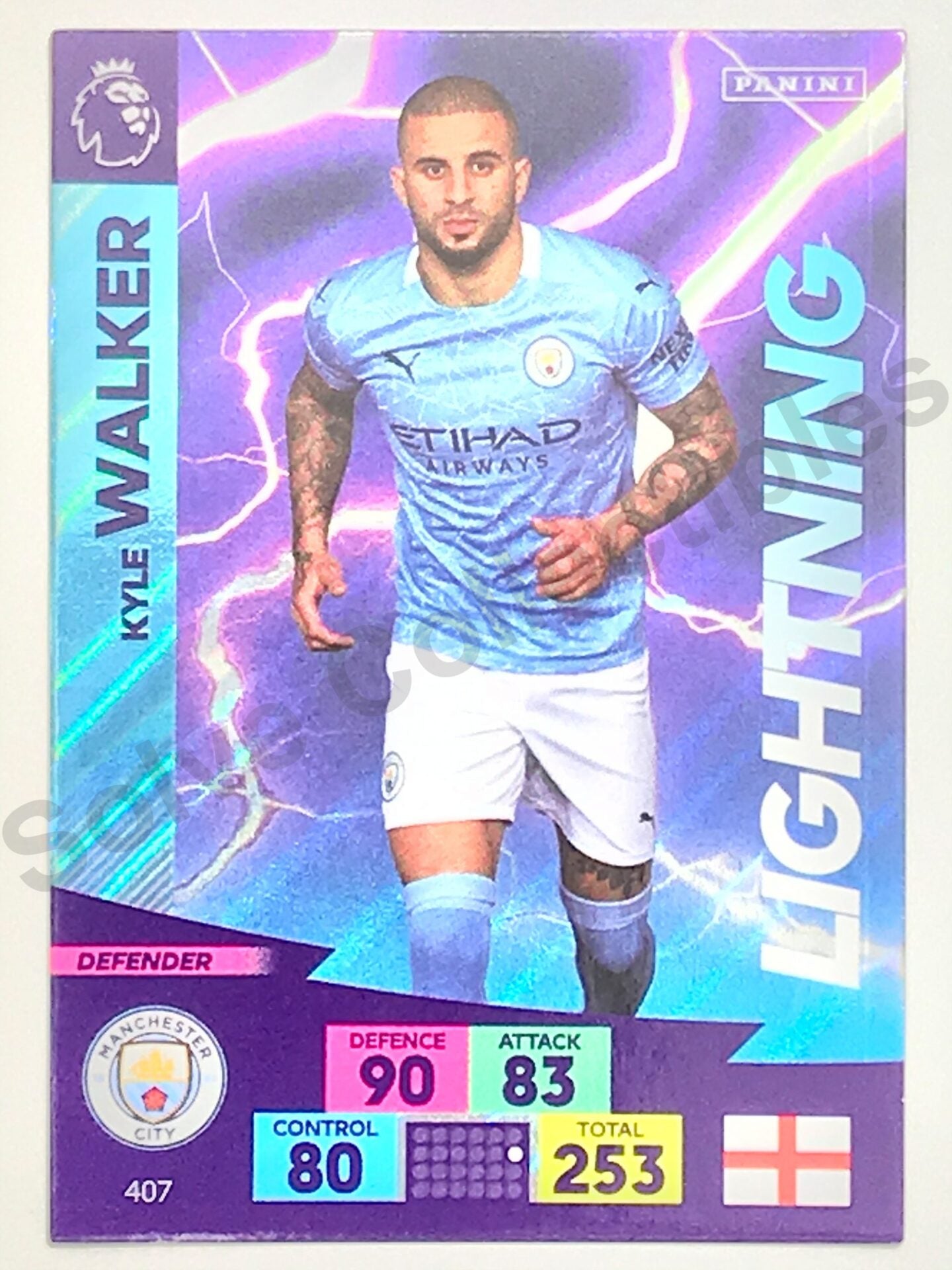 407 Kyle Walker Lightning (Manchester City) Premier League Adrenalyn X ...