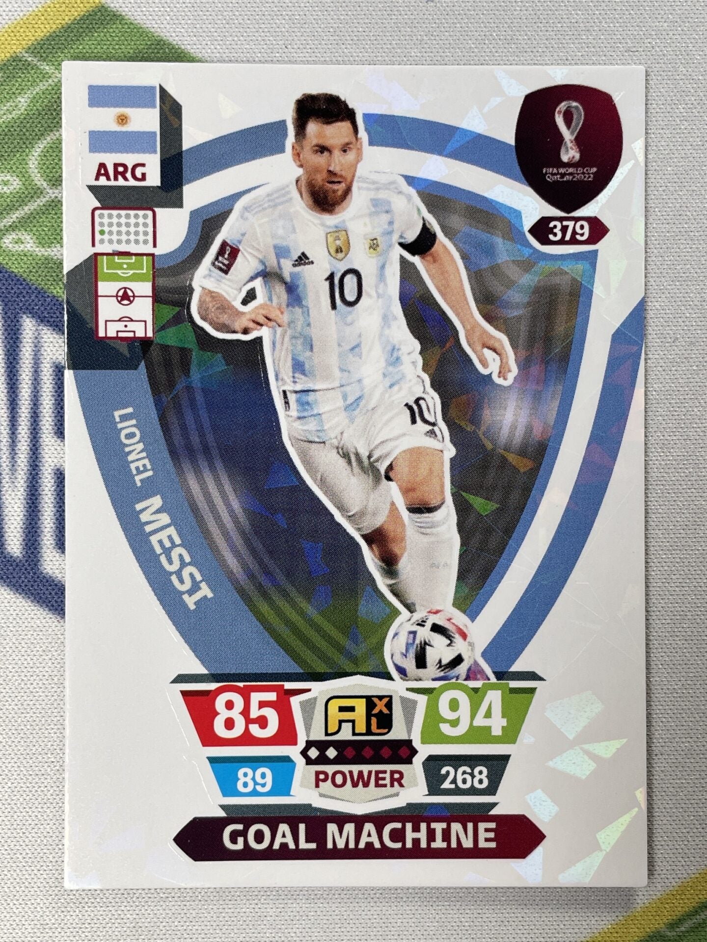 379 Lionel Messi Argentina Goal Machines Panini World Cup 2022 Adrenal ...