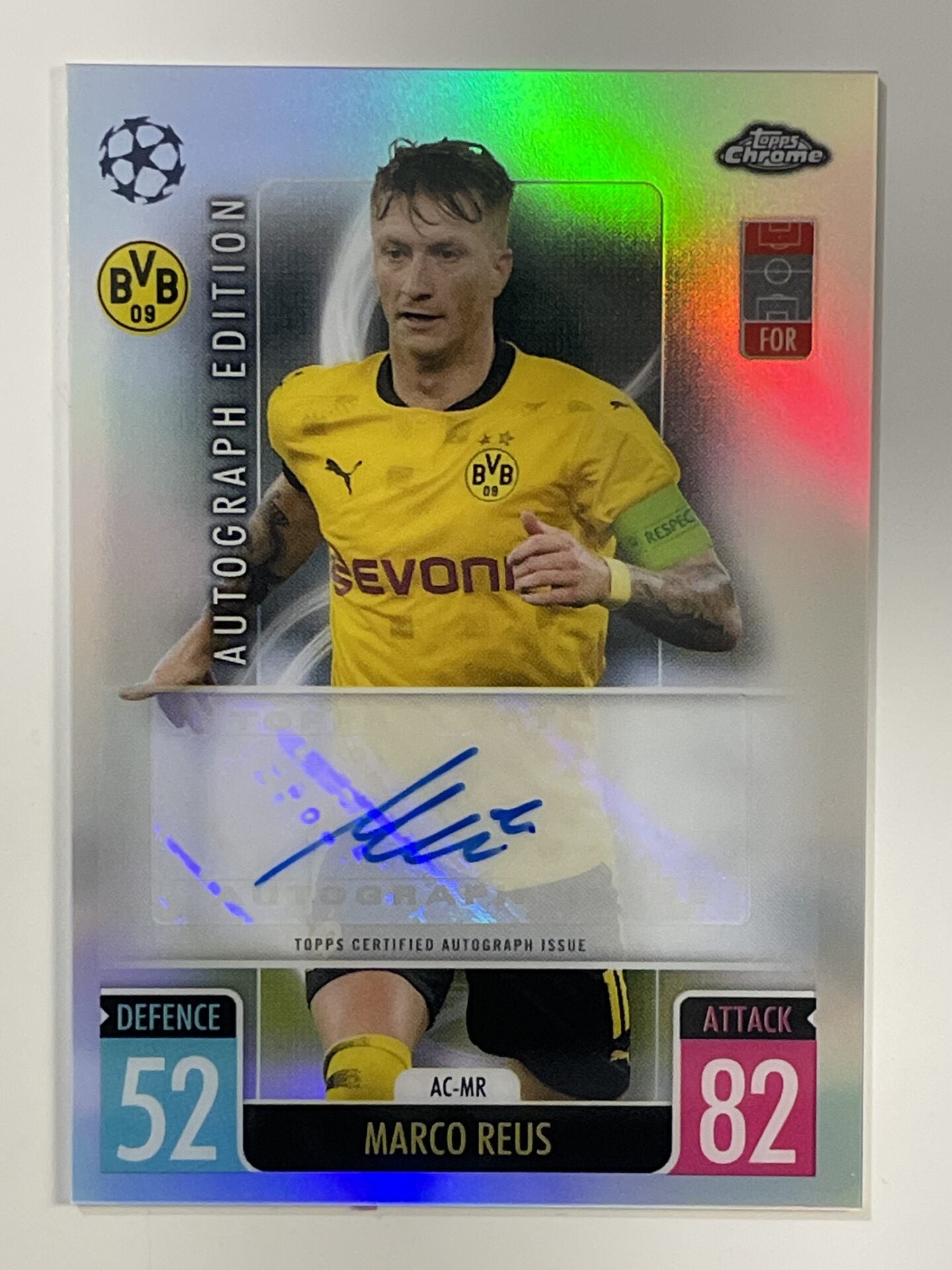 Reus Autograph Refractor Topps Match Attax Chrome 2021/22 Card – Solve ...