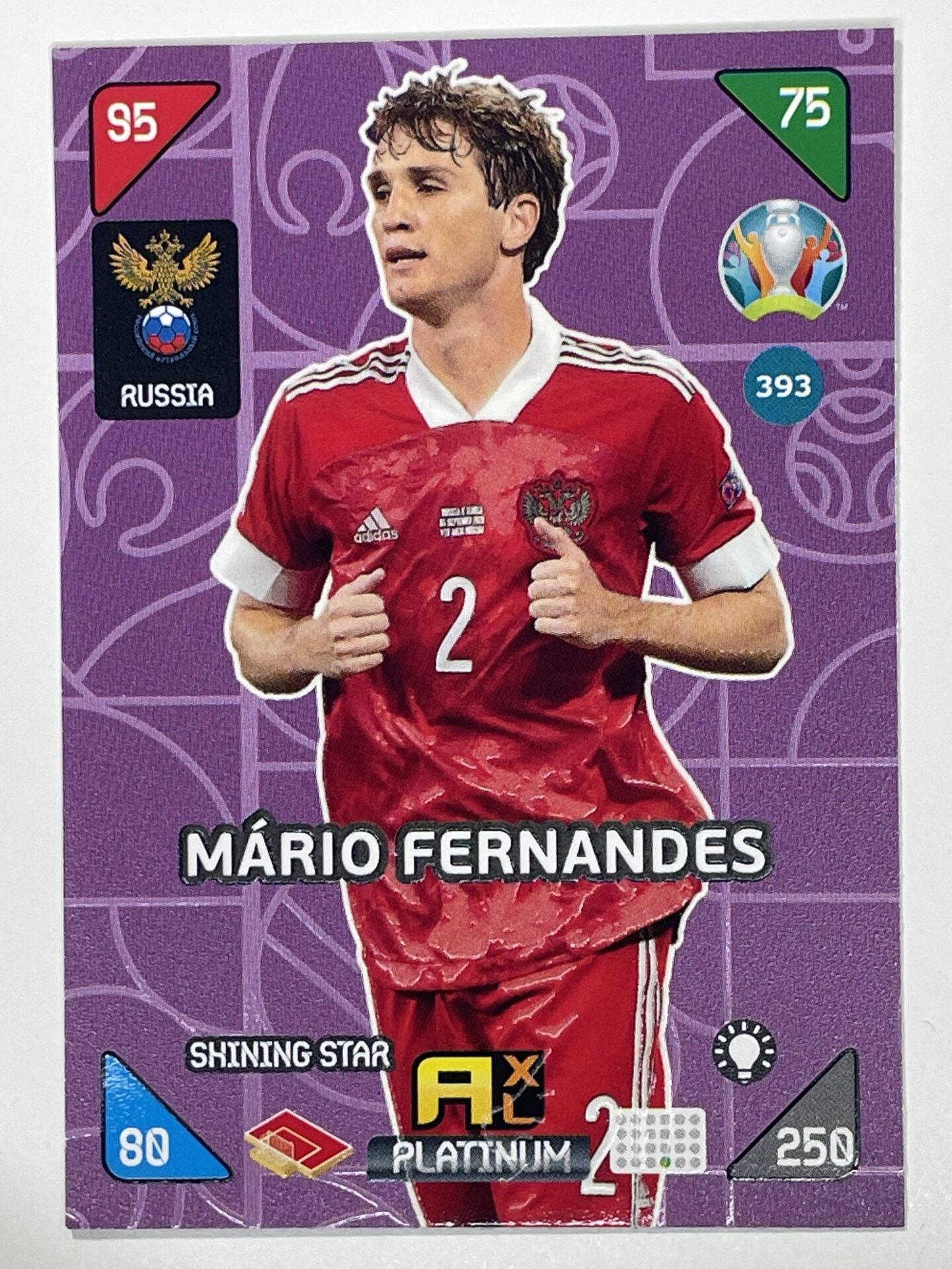 393 Mario Fernandes Shining Stars (Russia) Euro Adrenalyn XL 2020 ...