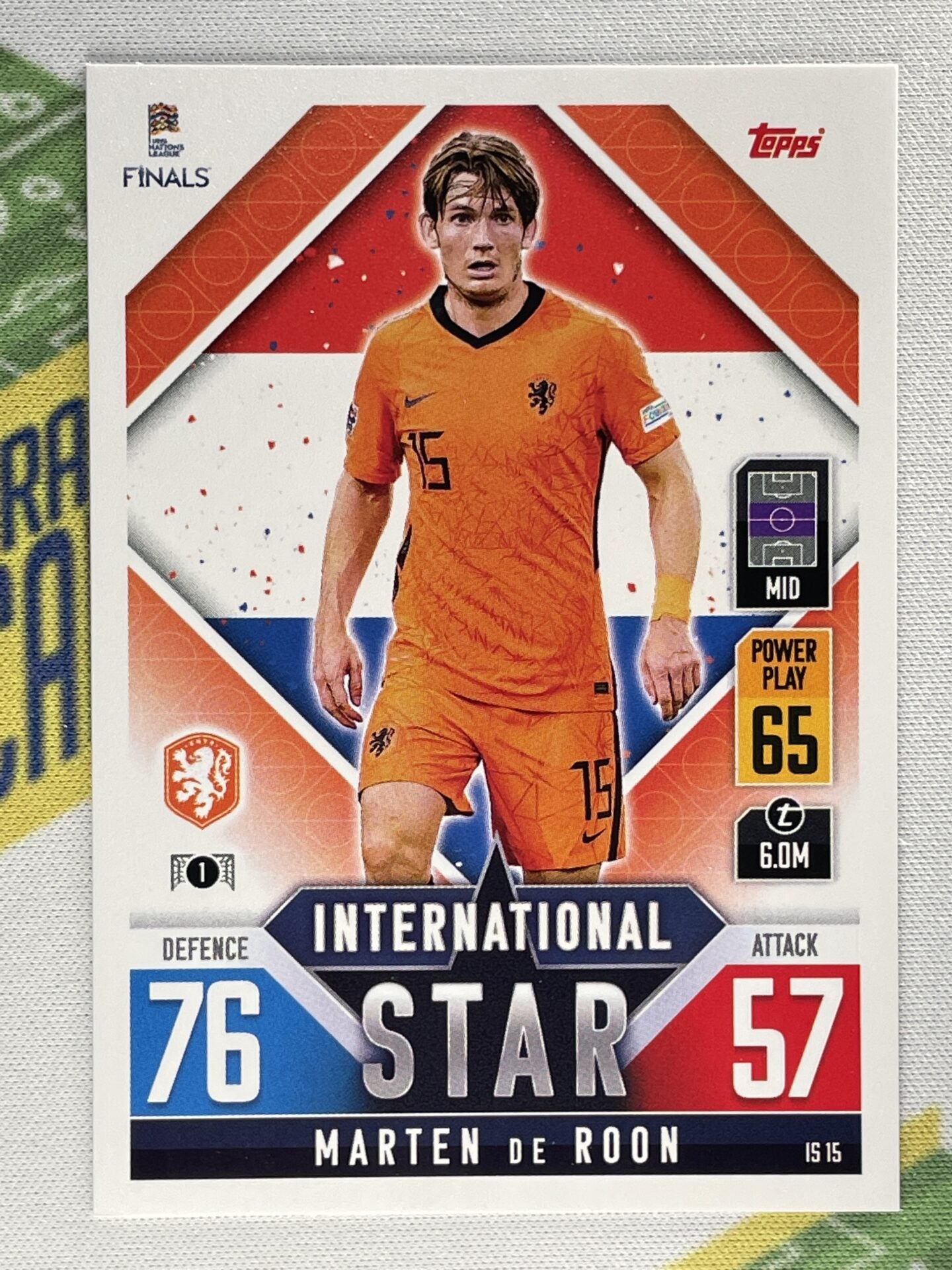 IS 15 Martin de Roon Netherlands International Stars Topps Match Attax ...